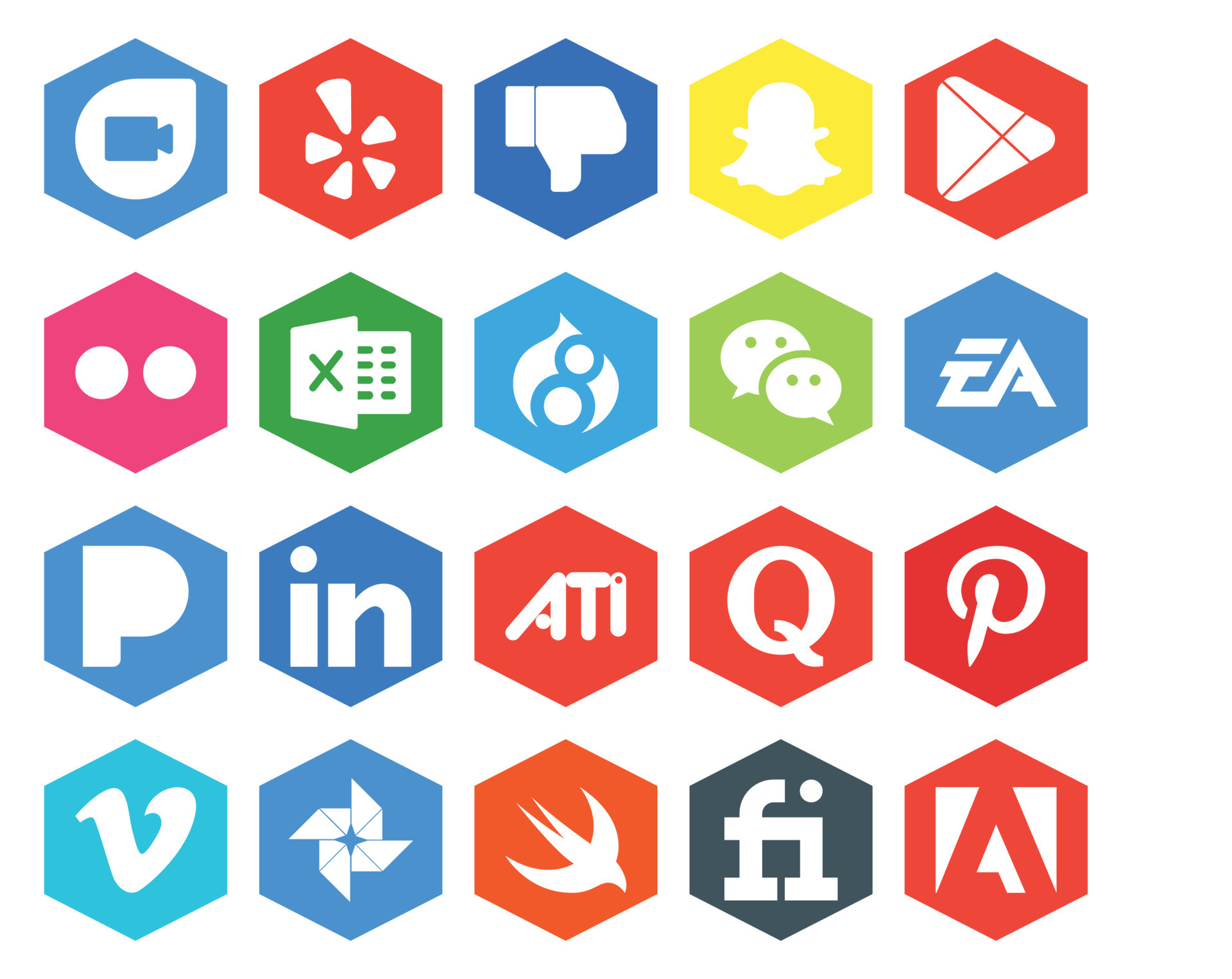 20 Social Media Icon Pack Including quora linkedin drupal pandora ea ... 20 Social Media Icon Pack Including quora linkedin drupal pandora ea ...