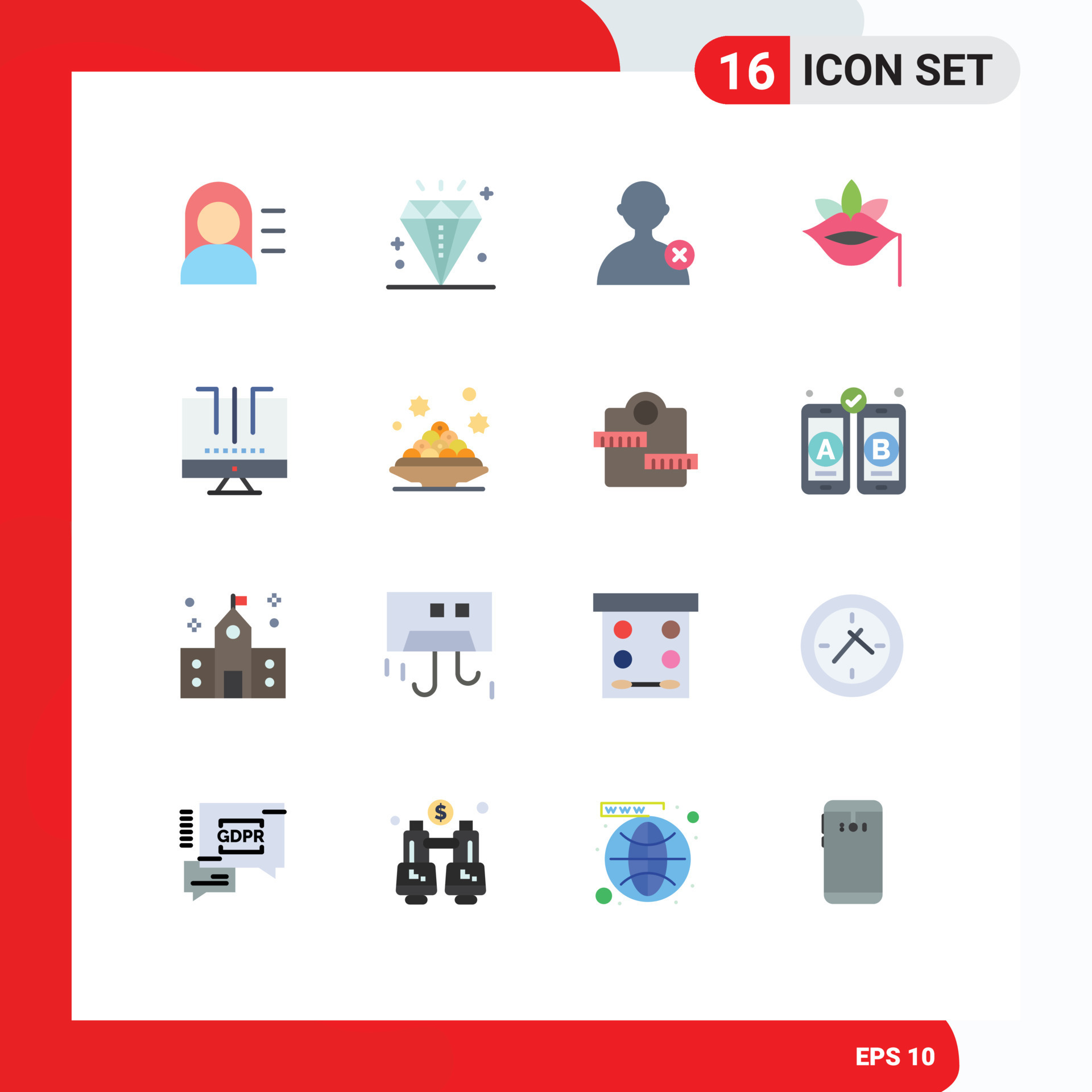 Stock Vector Icon Pack Of 16 Line Signs And Symbols For Education User