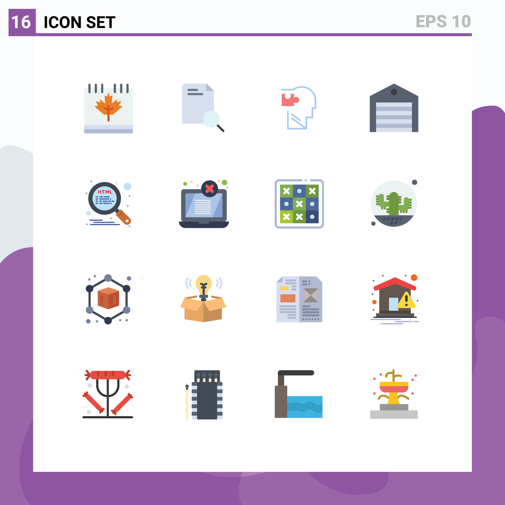 Stock Vector Icon Pack of 16 Line Signs and Symbols for autumn human ...