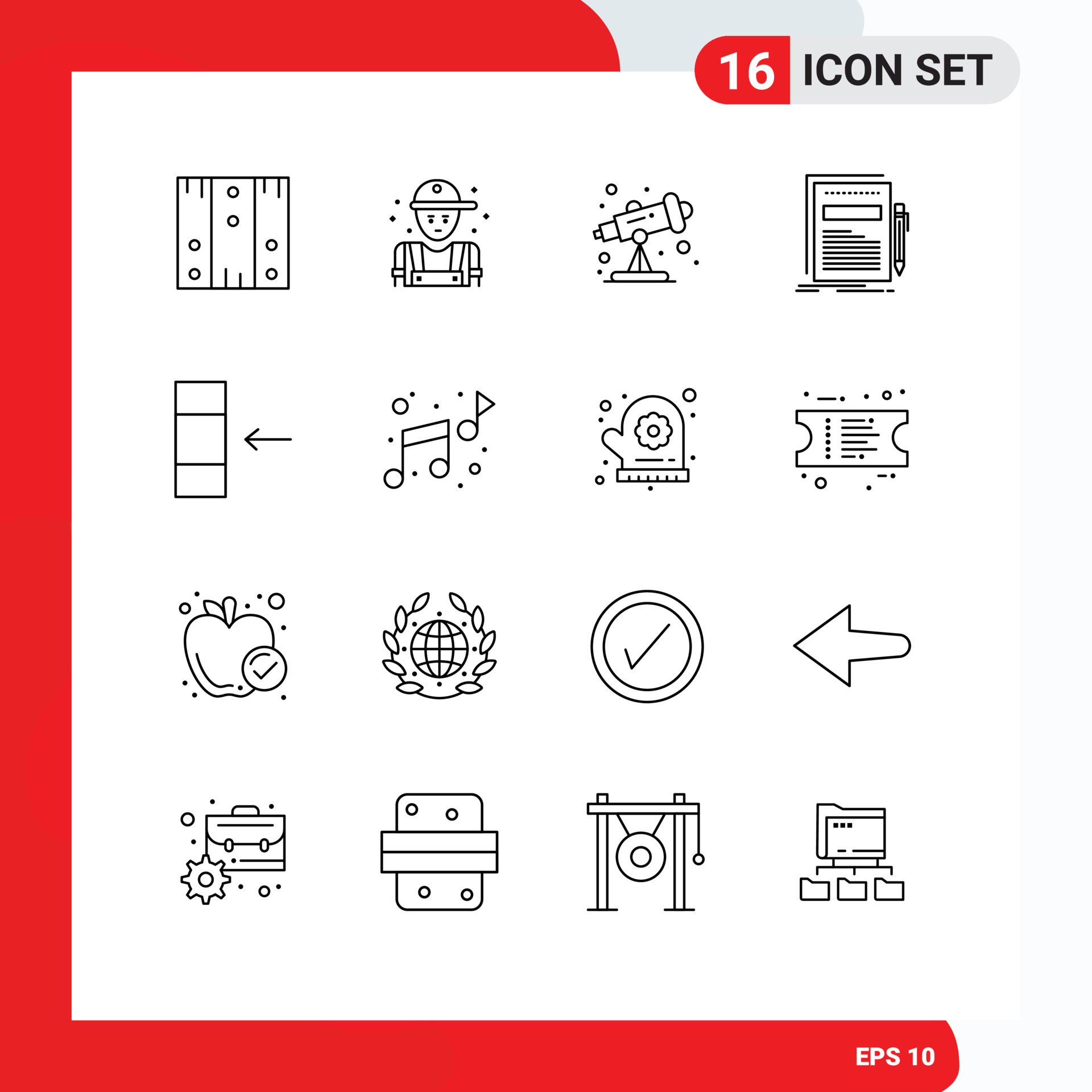 16 Universal Outlines Set For Web And Mobile Applications Presentation File Plumber Document