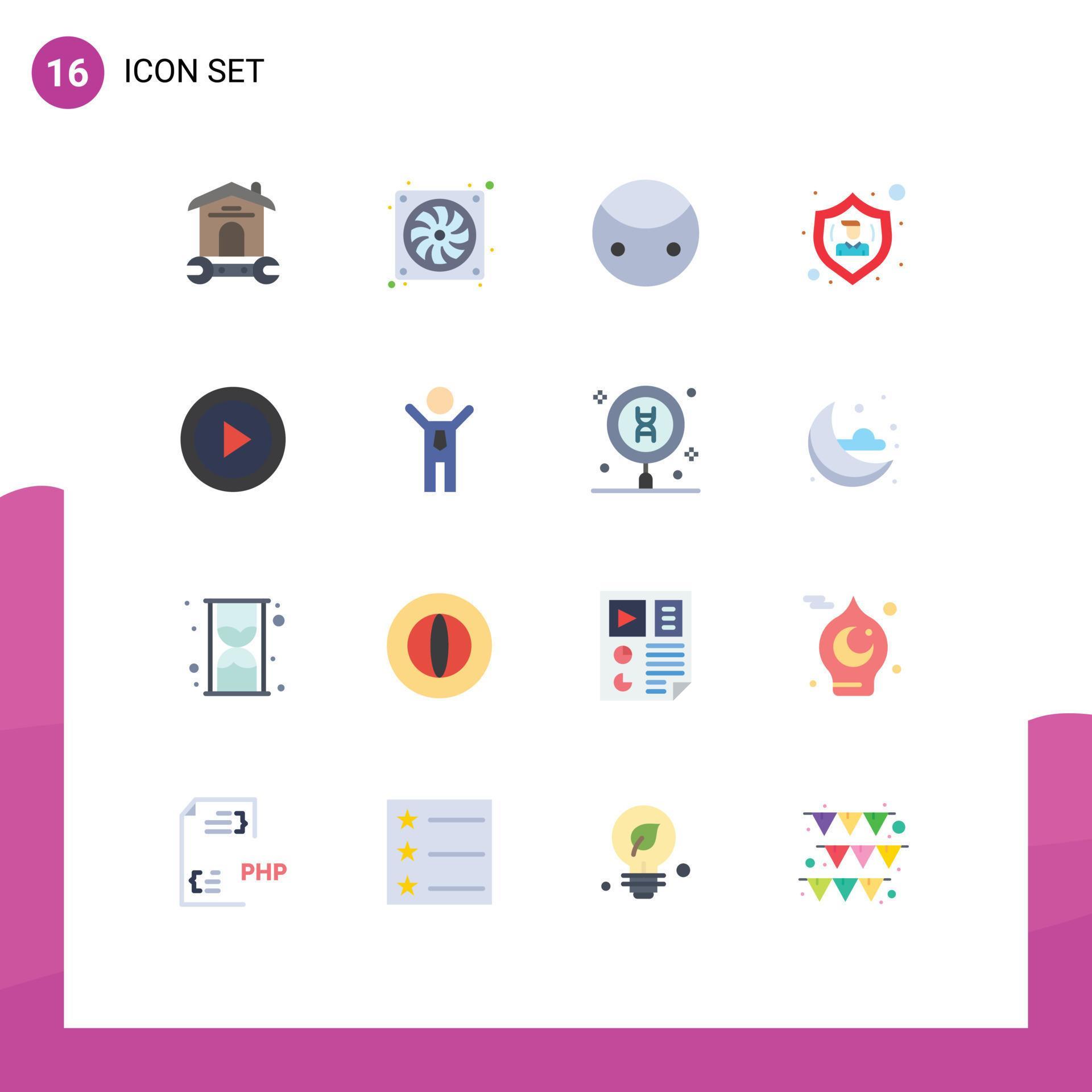 16 User Interface Flat Color Pack of modern Signs and Symbols of house ...