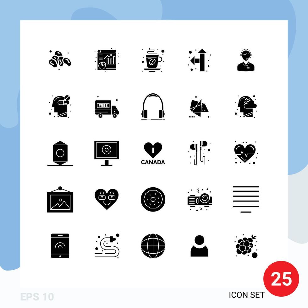 25 Universal Solid Glyph Signs Symbols of customer business tea support ... 25 Universal Solid Glyph Signs Symbols of customer business tea support ...