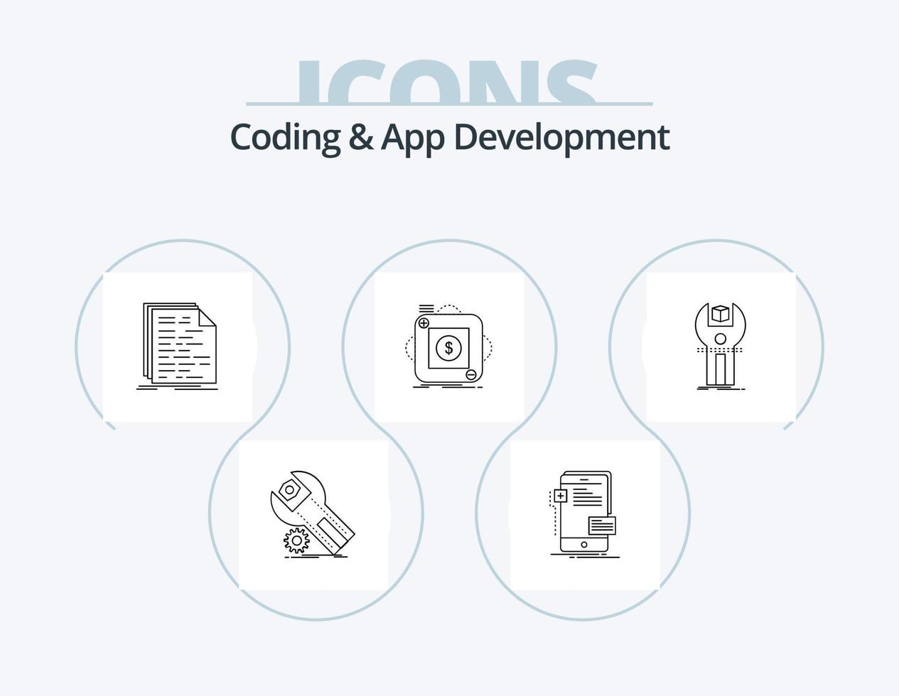 Coding And App Development Line Icon Pack 5 Icon Design. app. complex ... Coding And App Development Line Icon Pack 5 Icon Design. app. complex ...