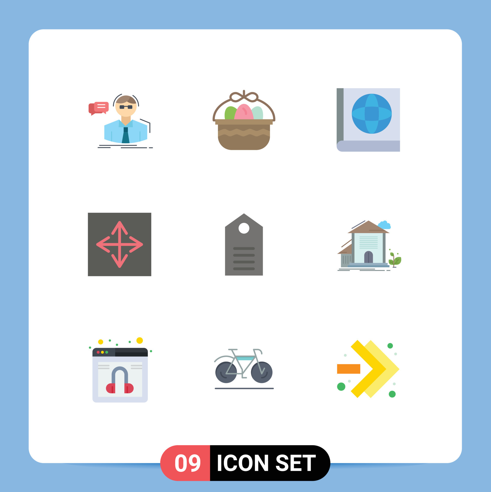 Set Of 9 Vector Flat Colors On Grid For Clothing Interface Nature Browser App Editable Vector