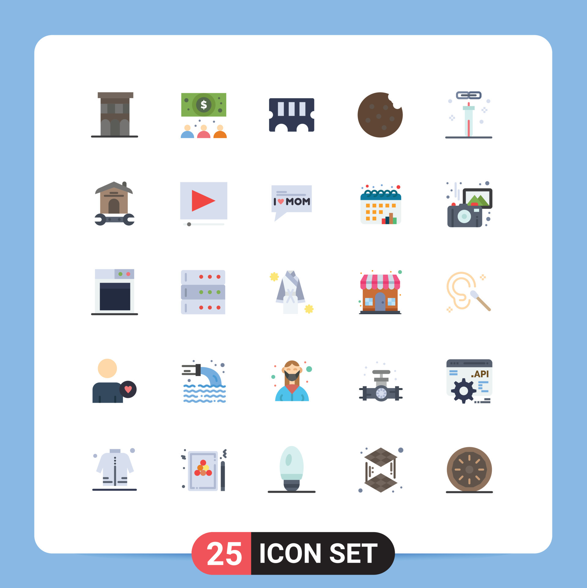 25 Universal Flat Colors Set For Web And Mobile Applications Science