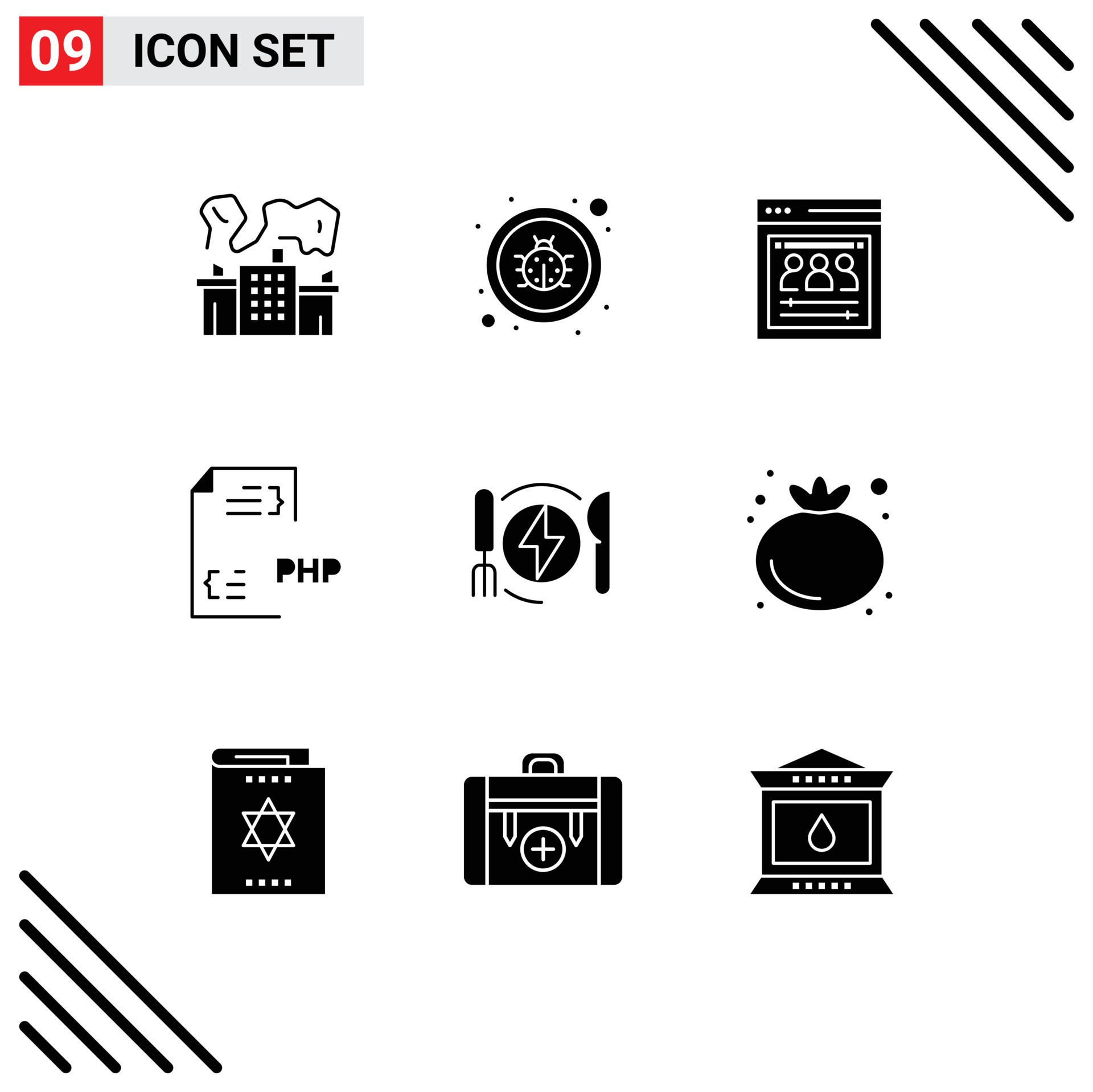 Universal Icon Symbols Group of 9 Modern Solid Glyphs of consumption ... Universal Icon Symbols Group of 9 Modern Solid Glyphs of consumption ...