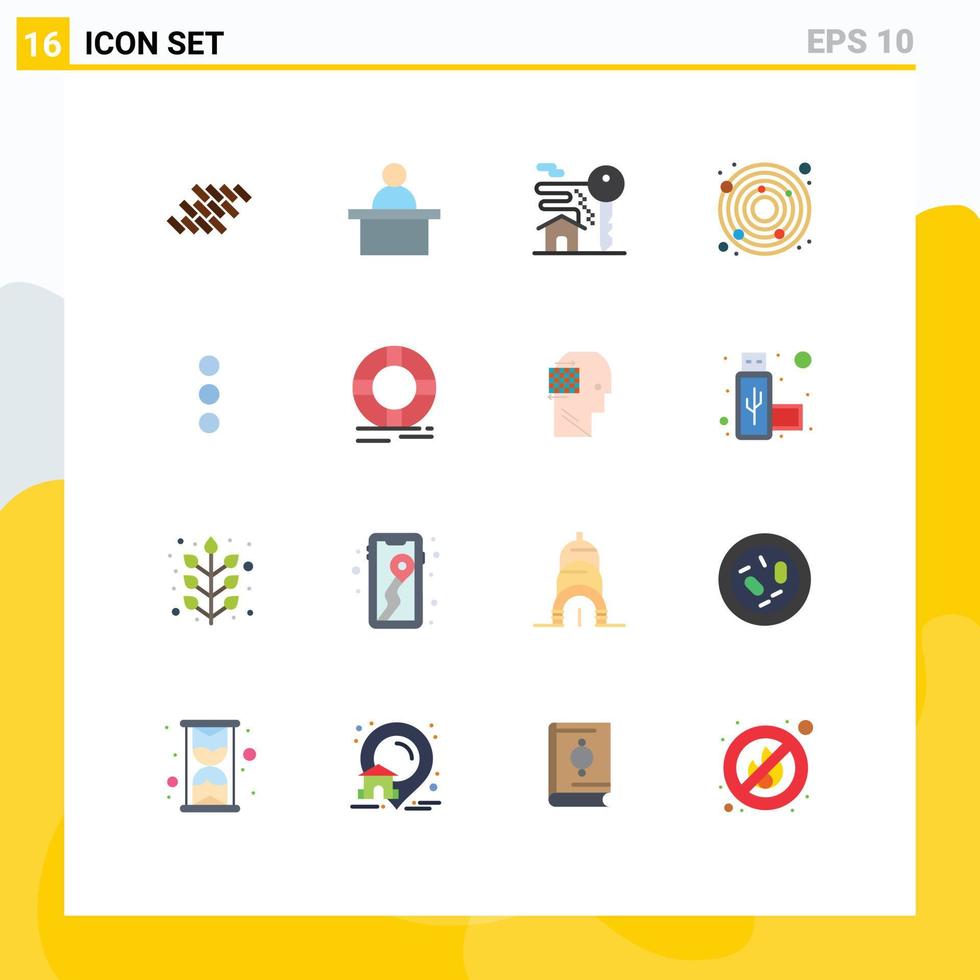 16 Universal Flat Colors Set For Web And Mobile Applications Bricks Key Block Professor Real