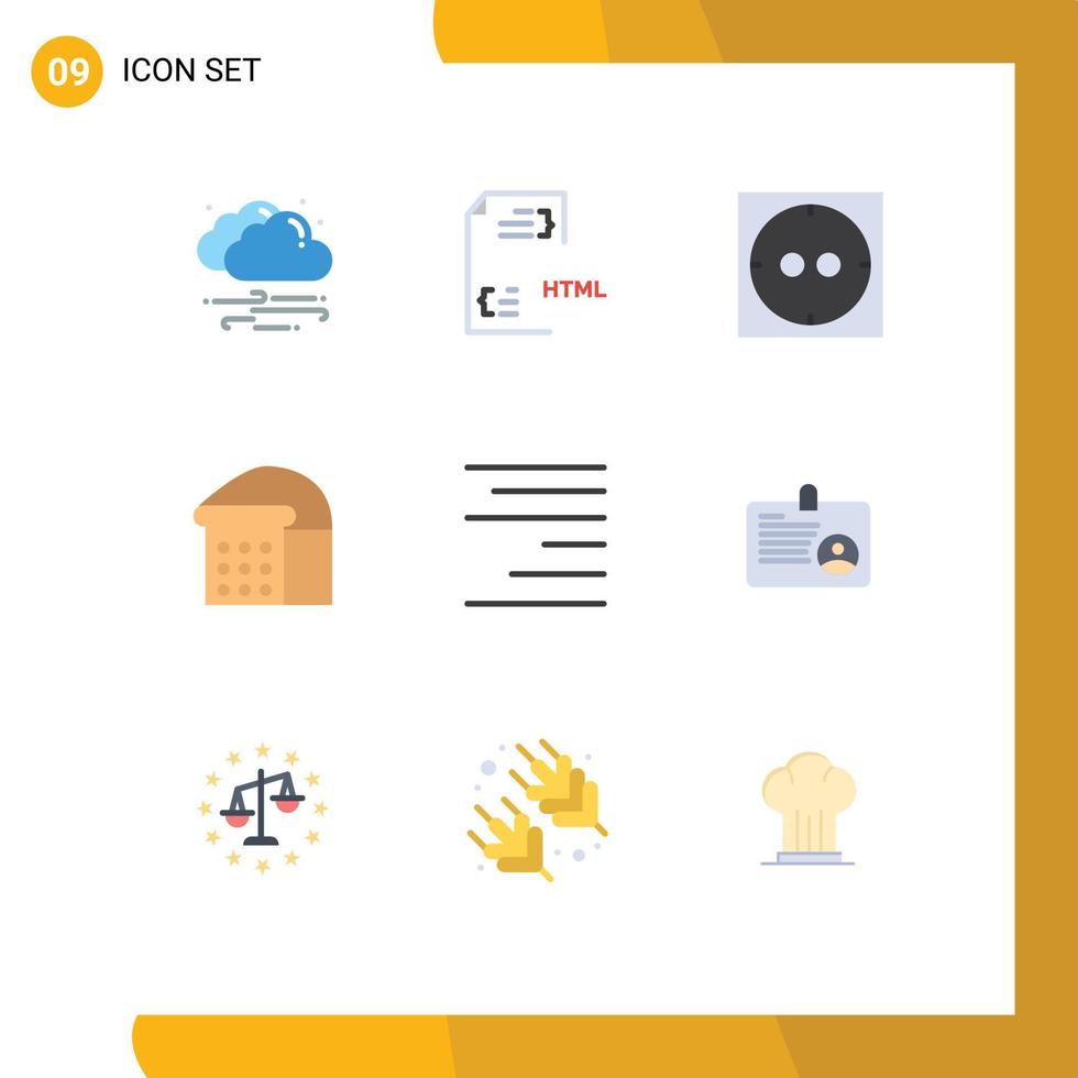 9 Universal Flat Colors Set For Web And Mobile Applications User Right Html Align Food Editable