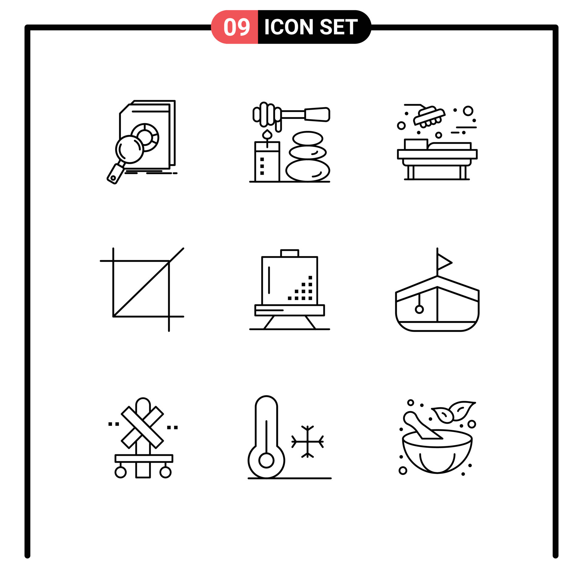 9 Thematic Vector Outlines And Editable Symbols Of Board Symbols Stones
