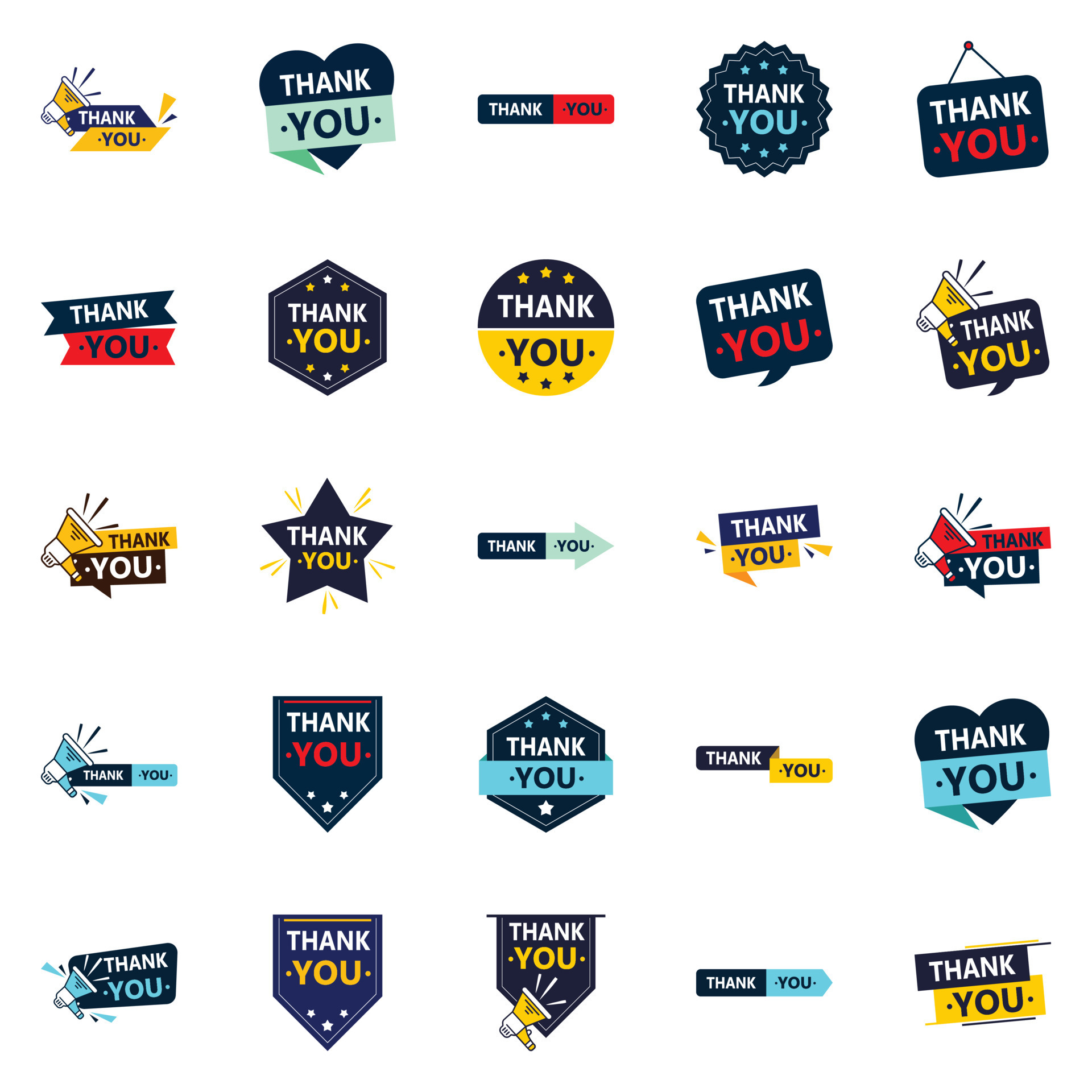 25 Modern Vector Elements For Thank You Cards 18704946 Vector Art At 25-modern-vector-elements-for-thank-you-cards-18704946-vector-art-at