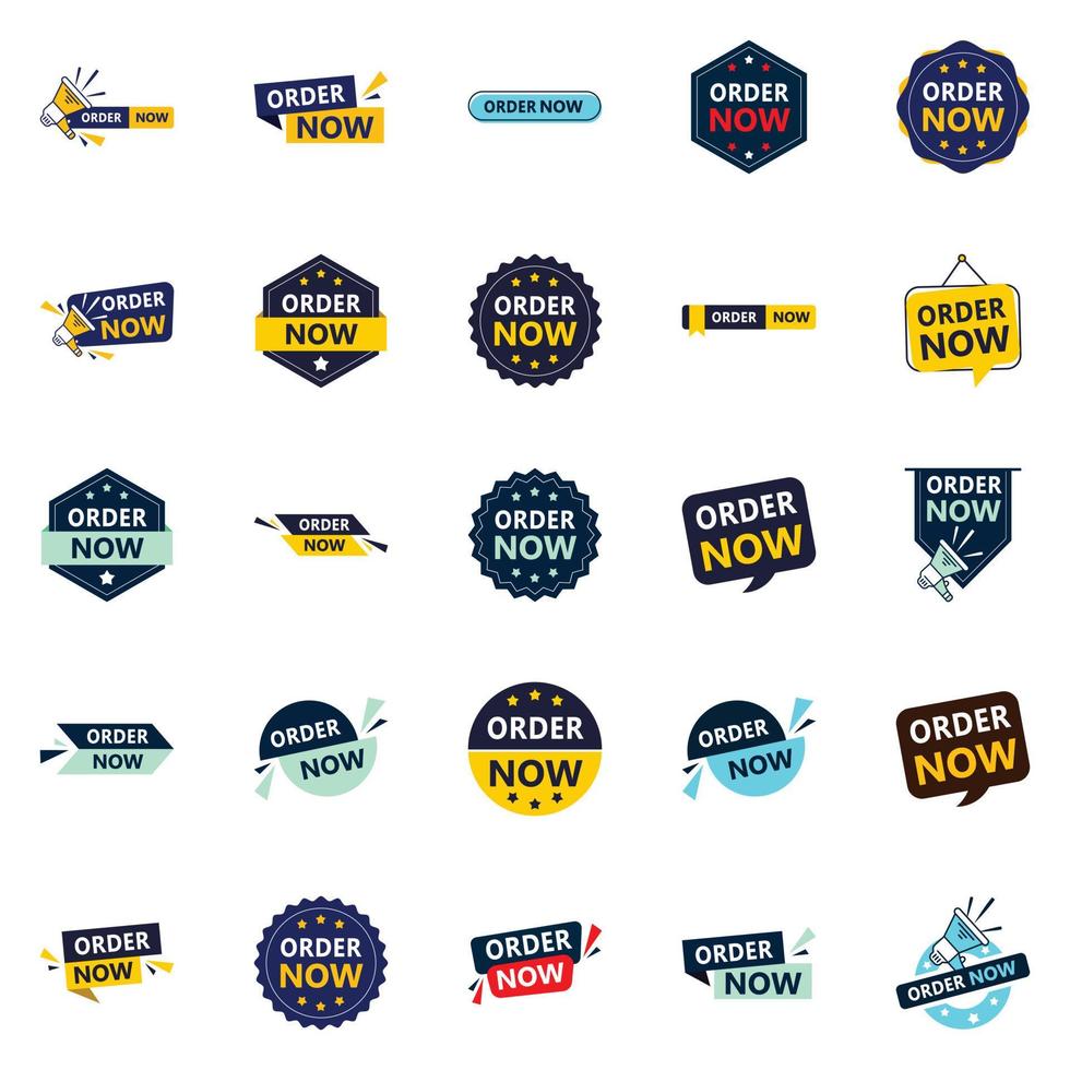 Make A Big Impact With Our Pack Of 25 Order Now Banners 18705146 Vector make-a-big-impact-with-our-pack-of-25-order-now-banners-18705146-vector