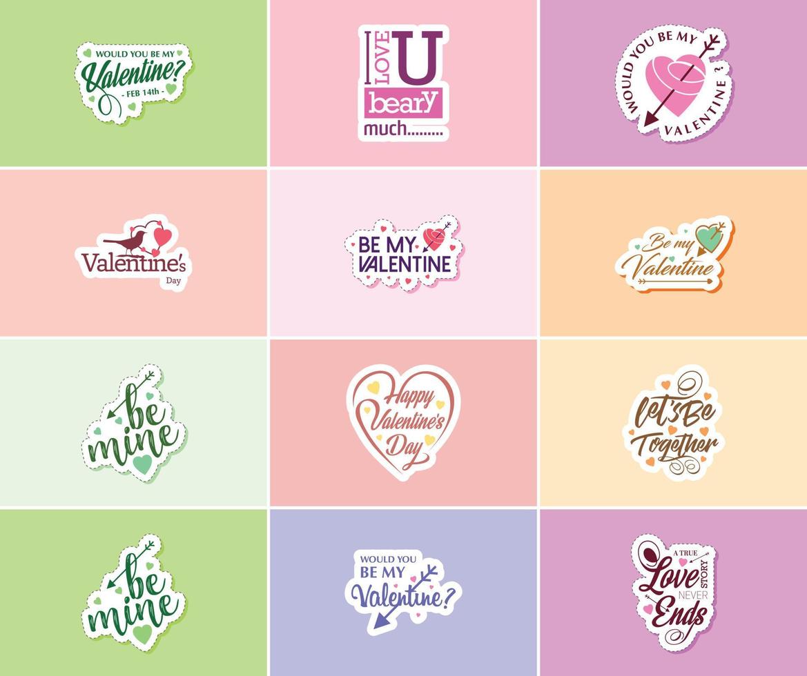 celebrando el amor en el día de san valentín con hermosas tipografías y ...