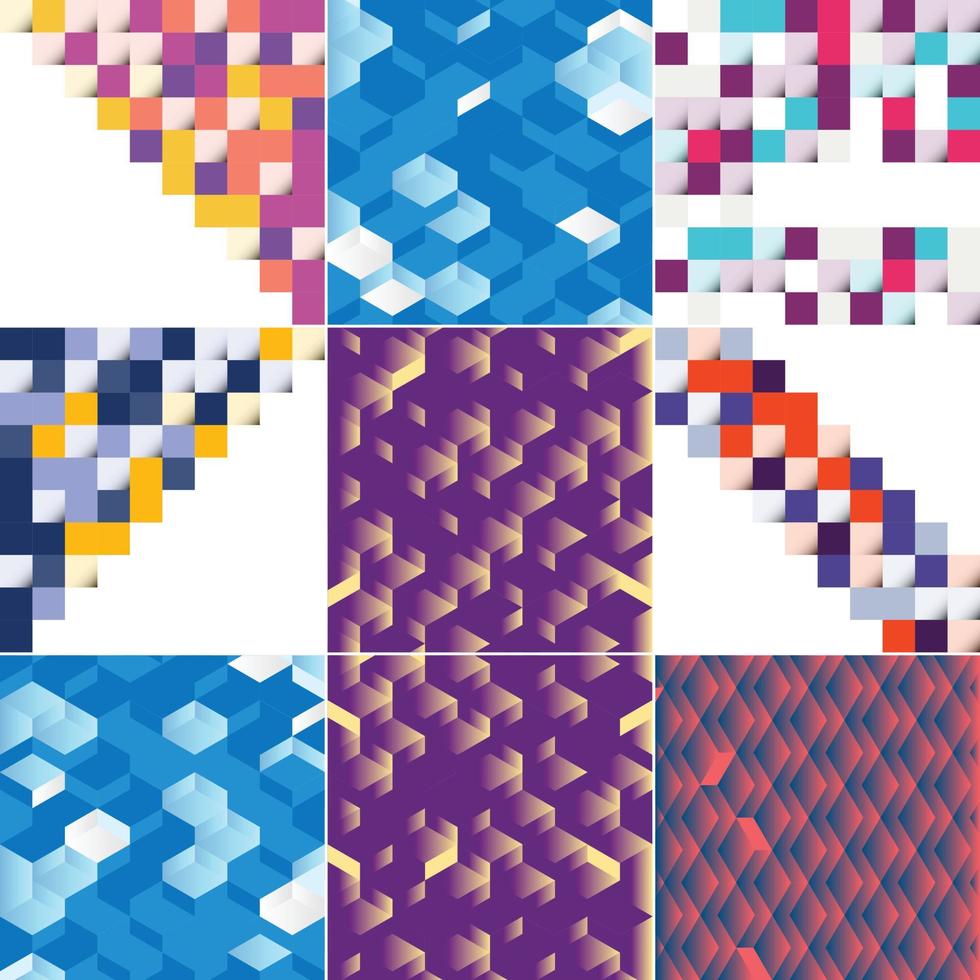 Vector background with an illustration of abstract squares and a ...