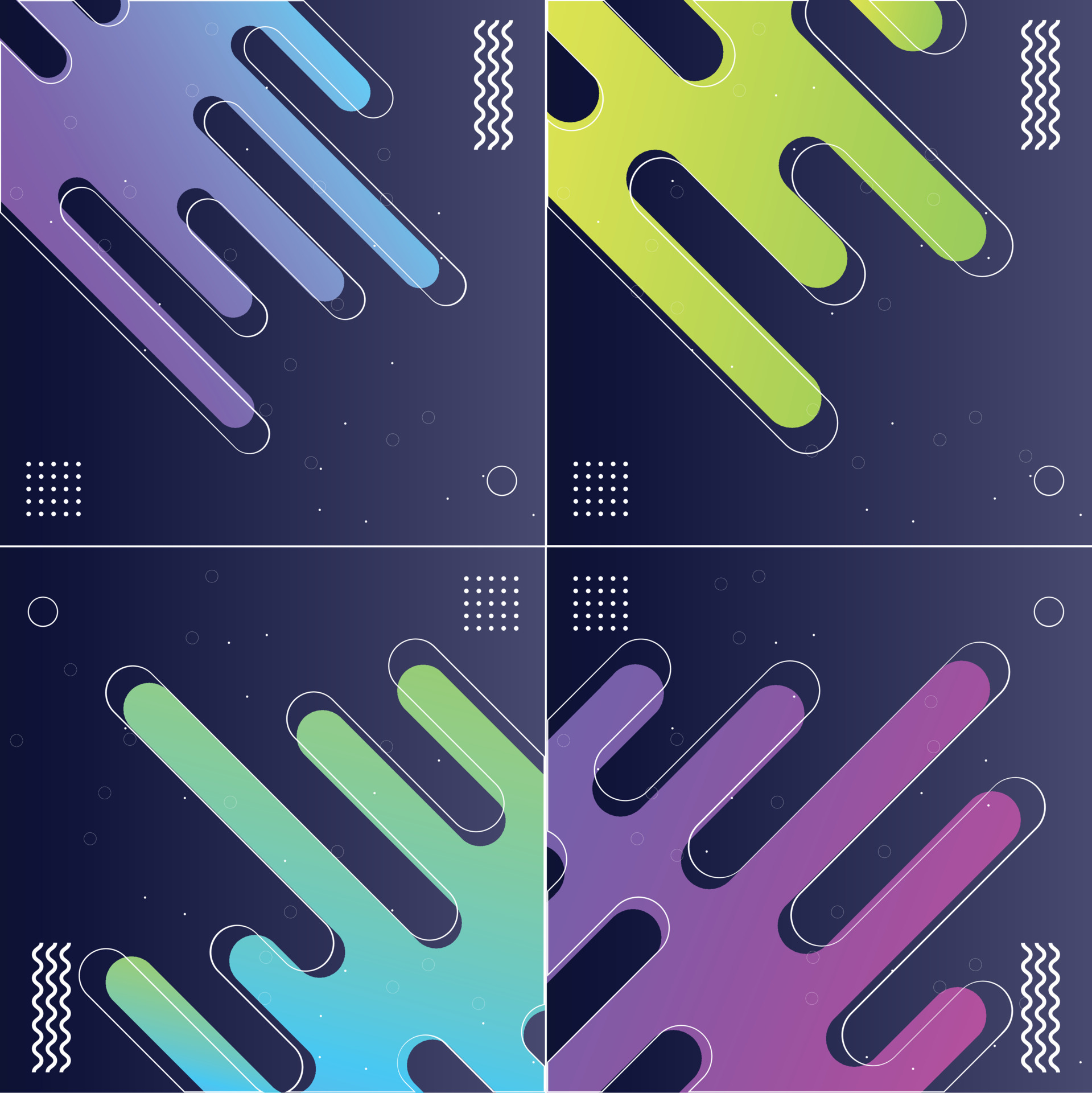 Cool and Modern Abstract Gradient Shape Designs 18708547 Vector Art at ...