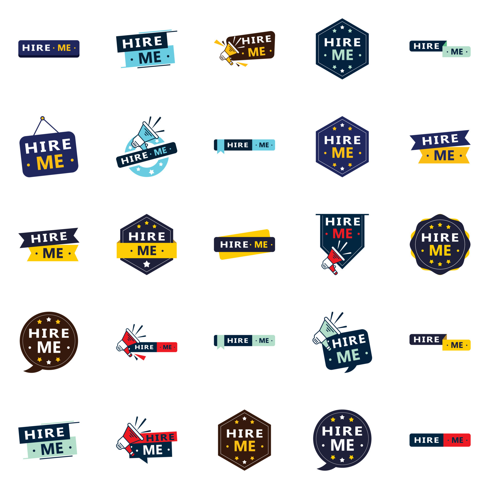 25 Dynamic Hire Me Banners To Get You Hired 18710779 Vector Art At Vecteezy