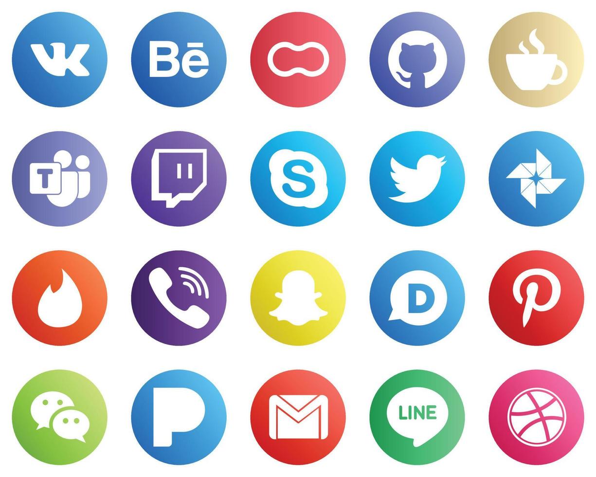 20 Social Media Icons for Every Platform such as tinder. tweet. twitter and skype icons. Eye ...