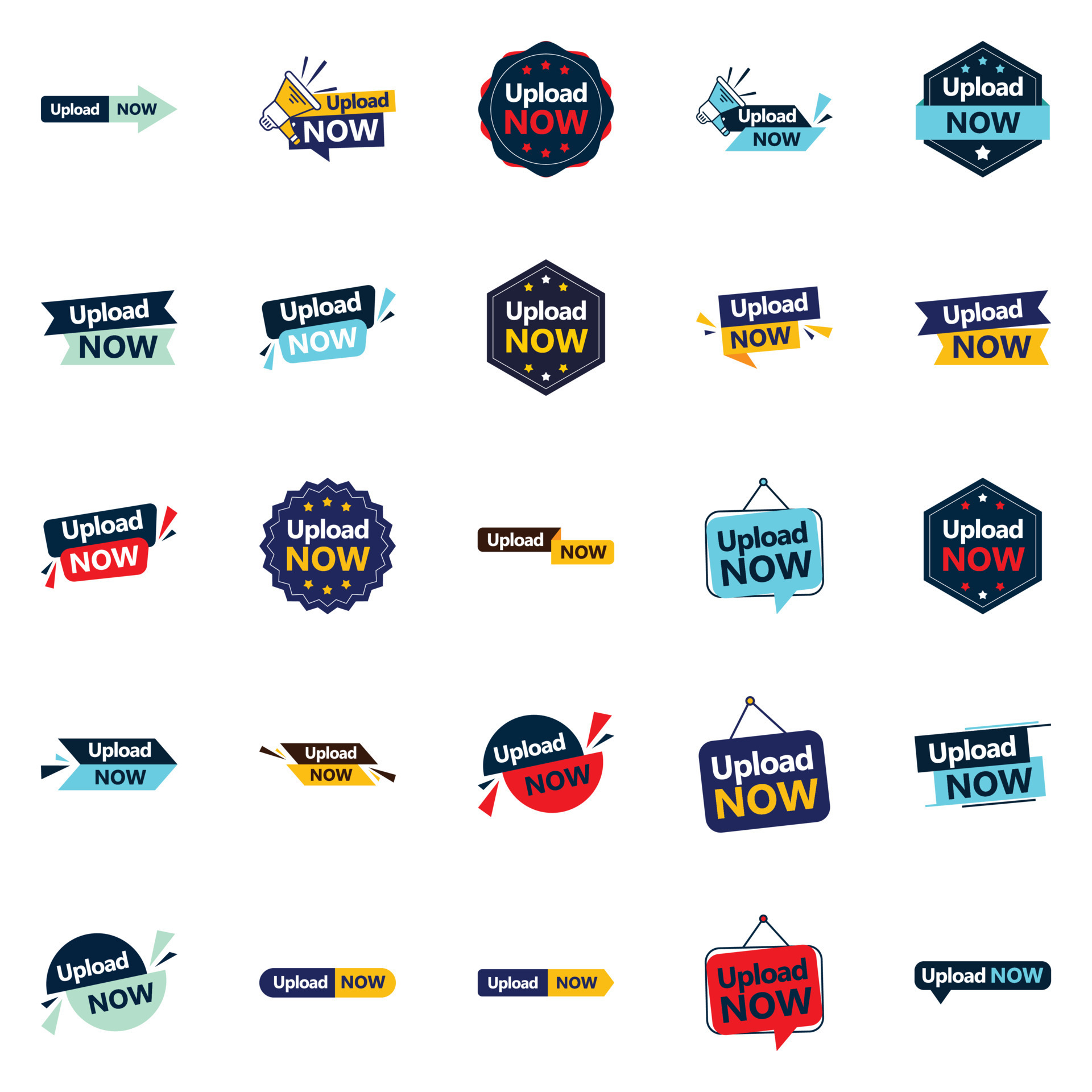 Start your next marketing campaign with the Upload Now Vector Bundle 25 ...