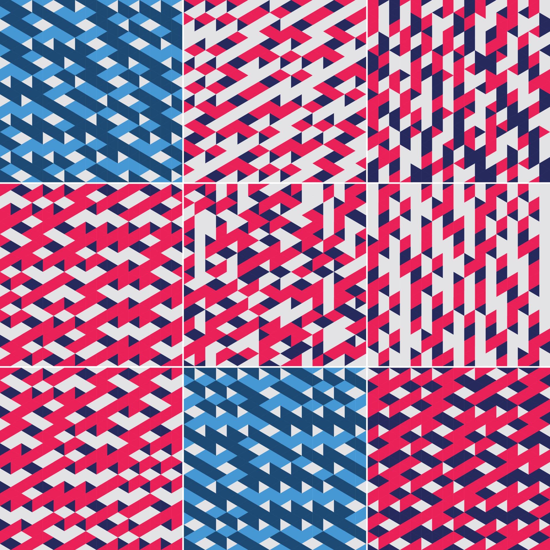 Set Of Templates With Colorful Gradient Triangles In The Corner Positions With White Space