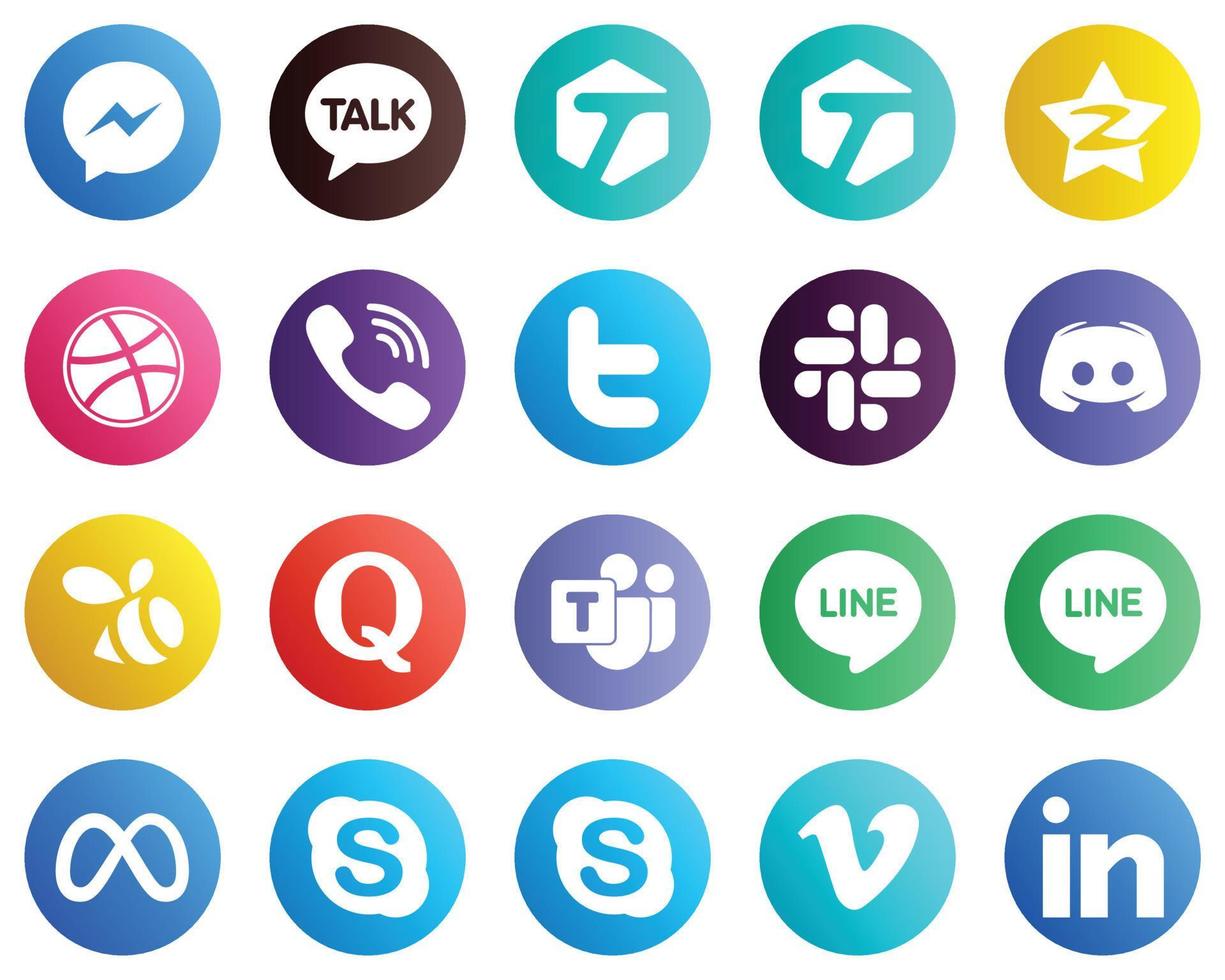 All in One Social Media Icon Set 20 icons such as text. discord ...