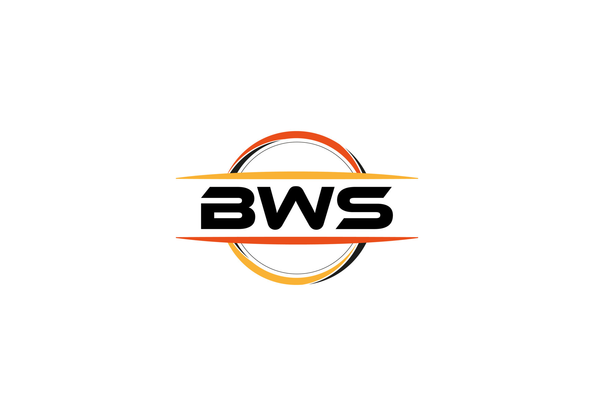logotipo de forma de mandala de realeza de letra bws. logotipo de arte de pincel bws. logotipo ...