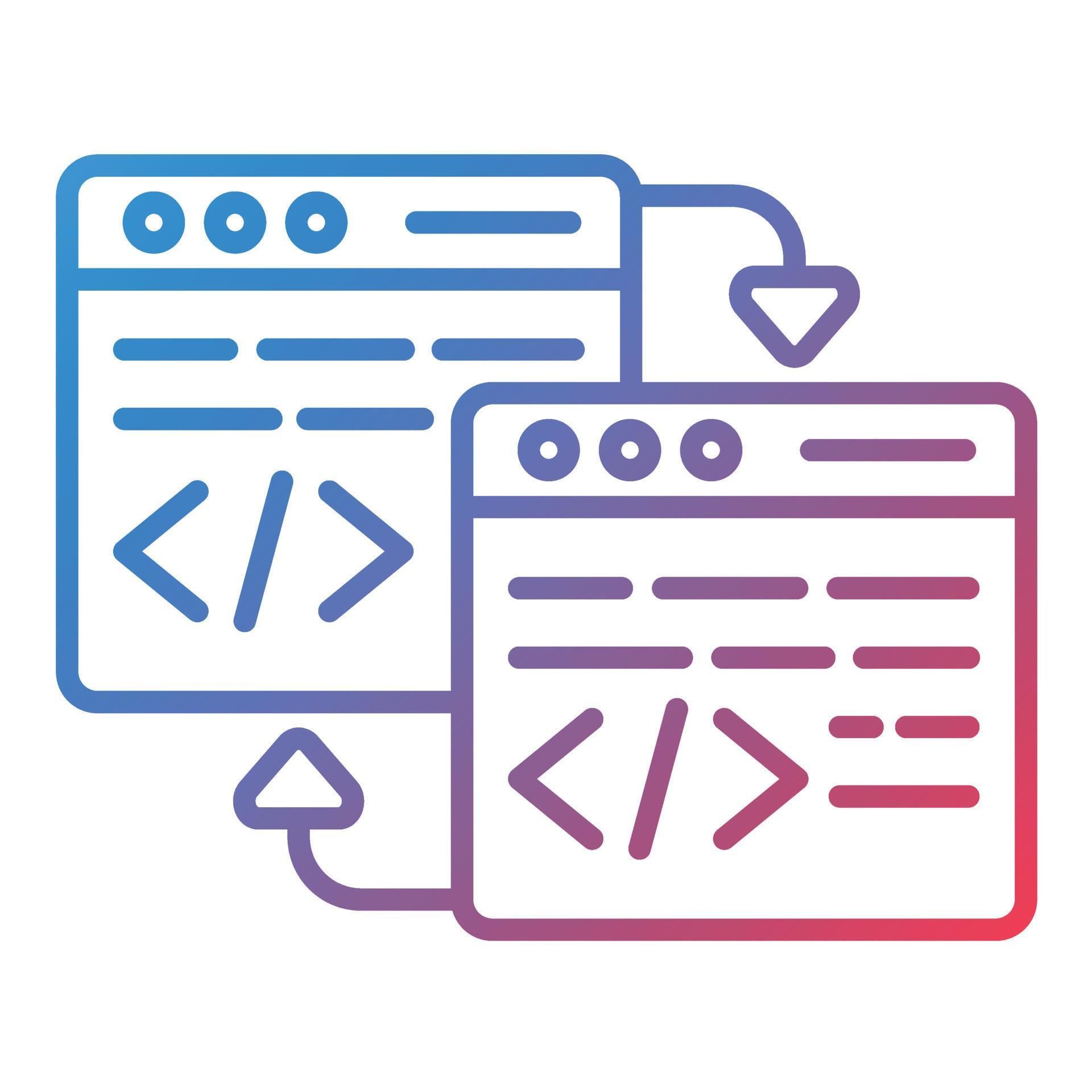 Code Refactoring Line Gradient Icon 18716139 Vector Art at Vecteezy