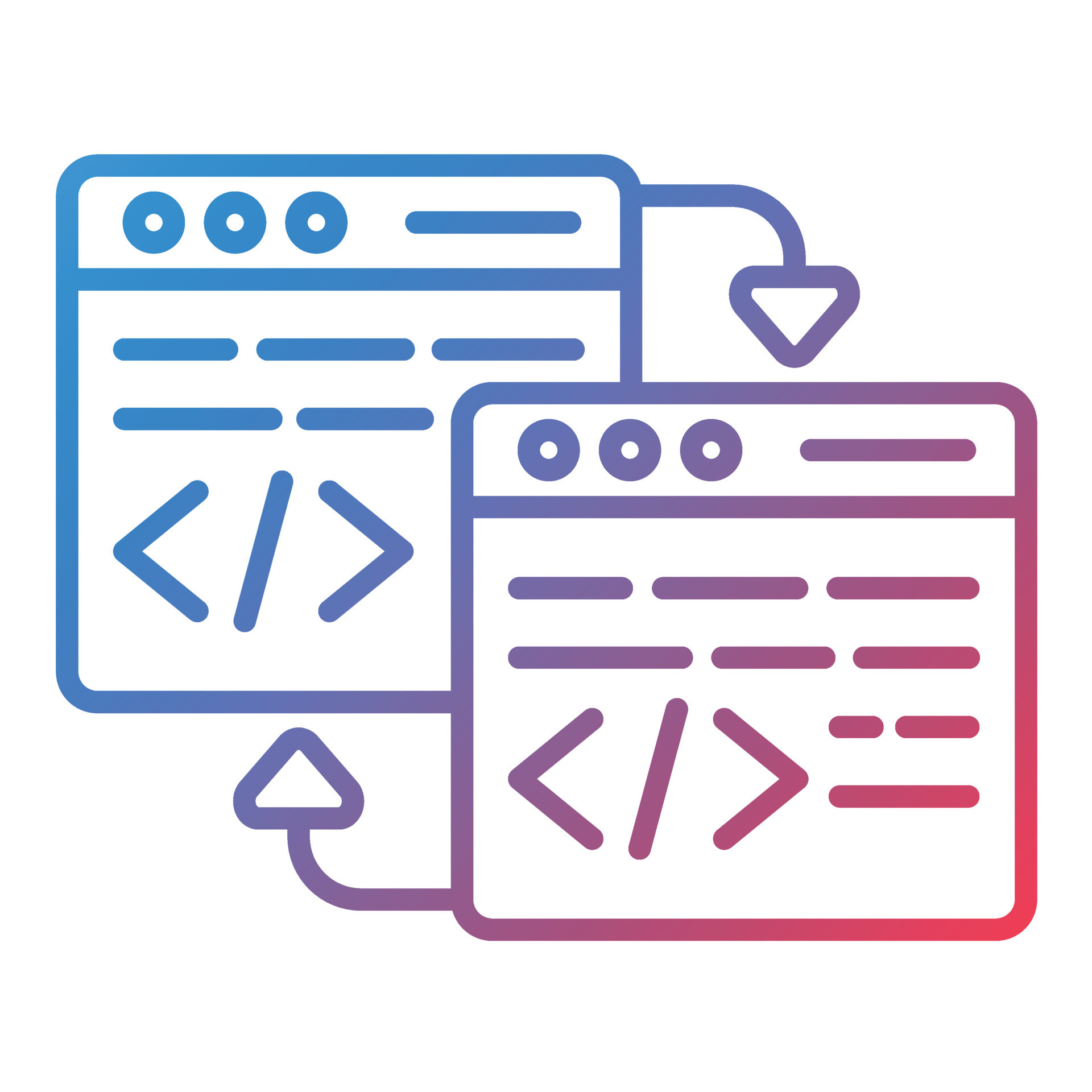 Code Refactoring Line Gradient Icon 18716139 Vector Art At Vecteezy