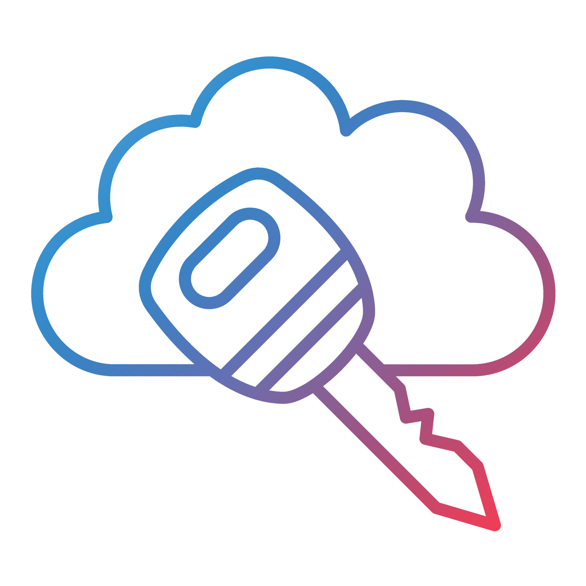 Cloud Key Line Gradient Icon 18716310 Vector Art at Vecteezy