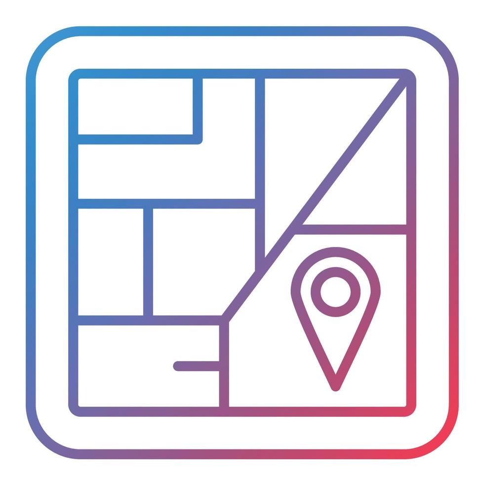 Route Map Line Gradient Icon 18716567 Vector Art At Vecteezy