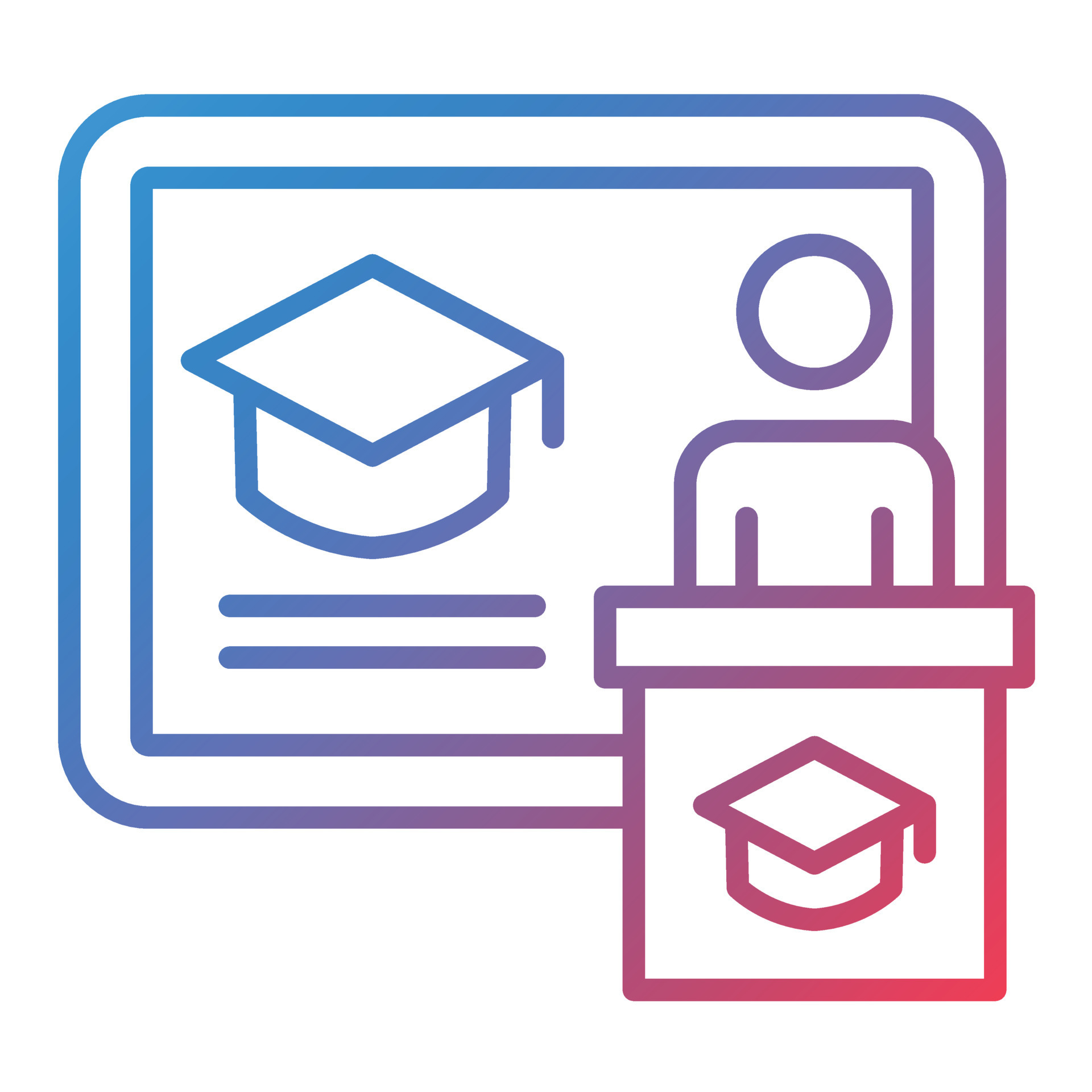 Lecture Line Gradient Icon 18716589 Vector Art at Vecteezy