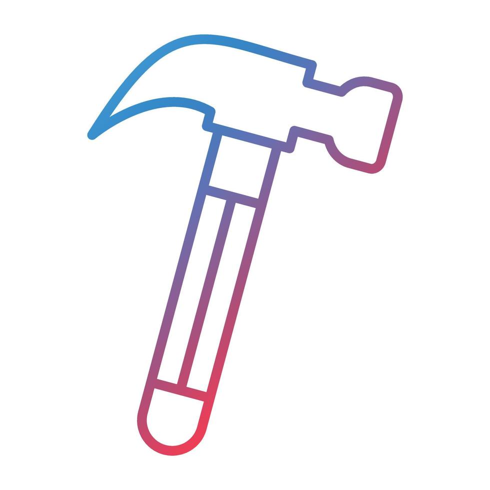 Hammer Line Gradient Icon 18716659 Vector Art At Vecteezy