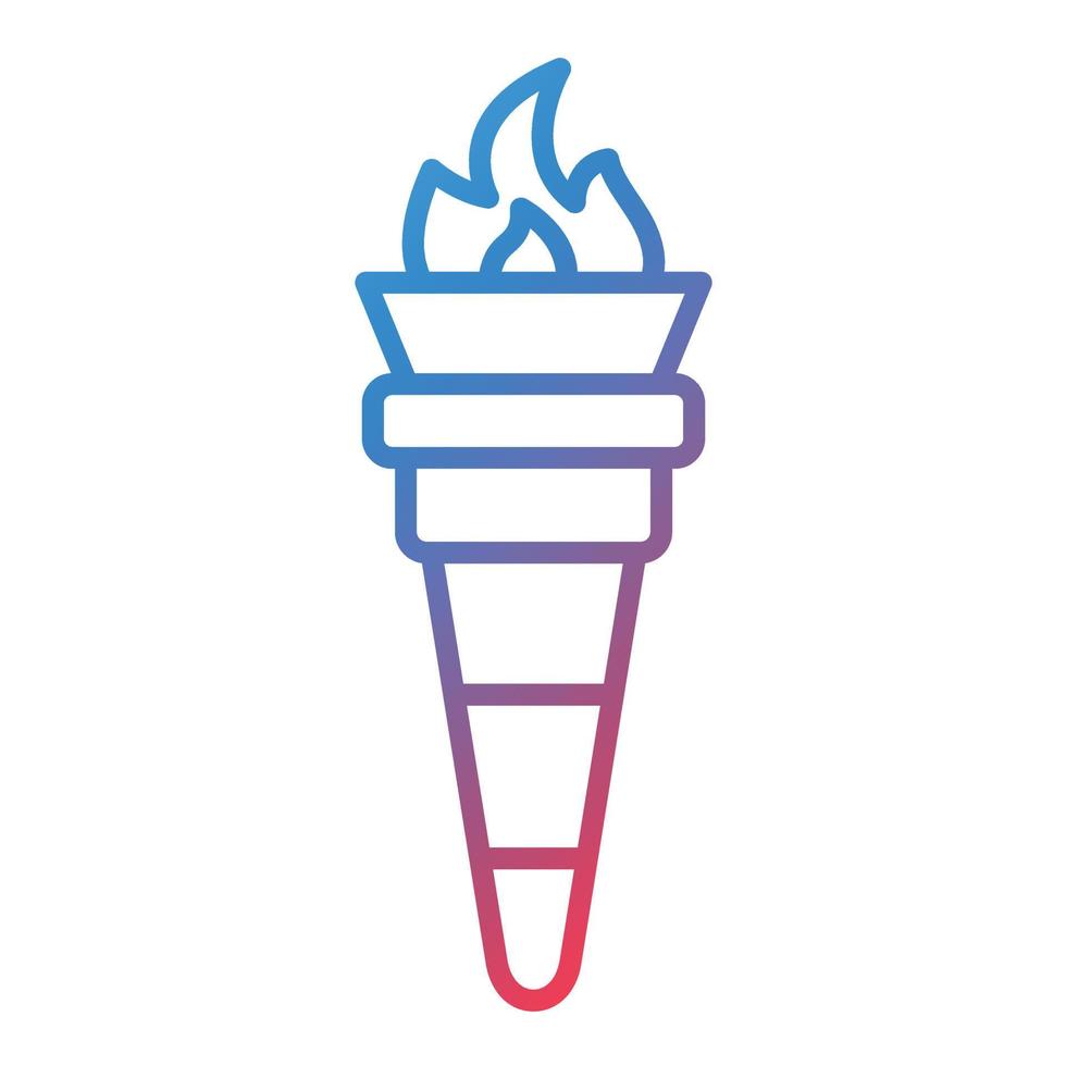 Torch Line Gradient Icon 18716778 Vector Art at Vecteezy