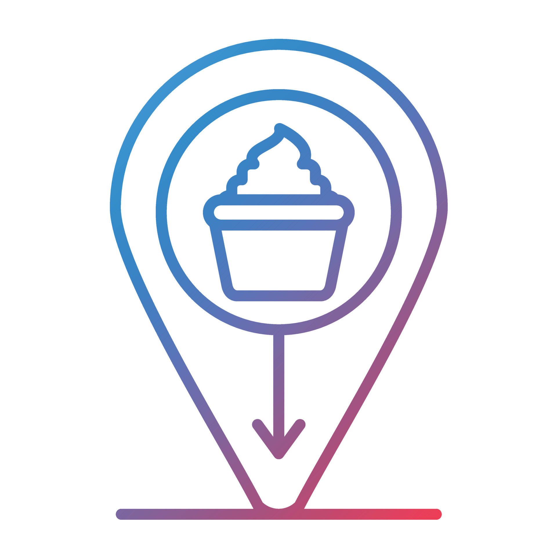 Bakery Location Line Gradient Icon 18716861 Vector Art at Vecteezy
