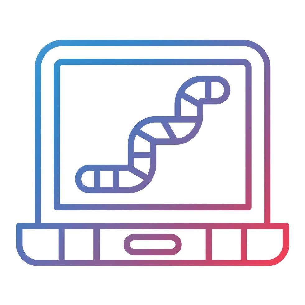 Computer Worm Line Gradient Icon 18717452 Vector Art at Vecteezy
