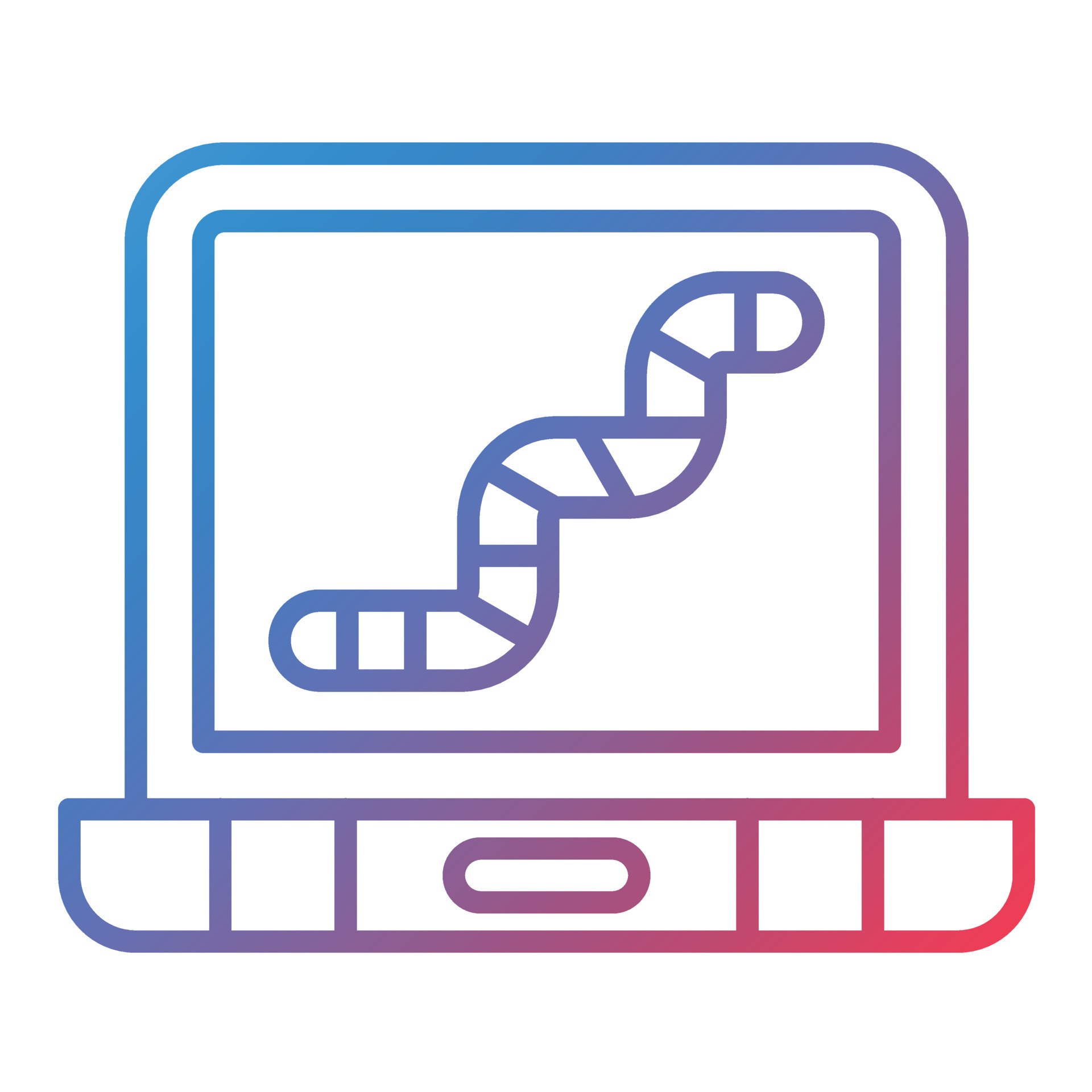 Computer Worm Line Gradient Icon 18717452 Vector Art at Vecteezy