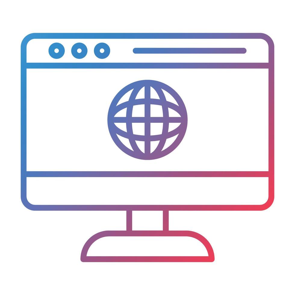 Website Line Gradient Icon 18717676 Vector Art at Vecteezy