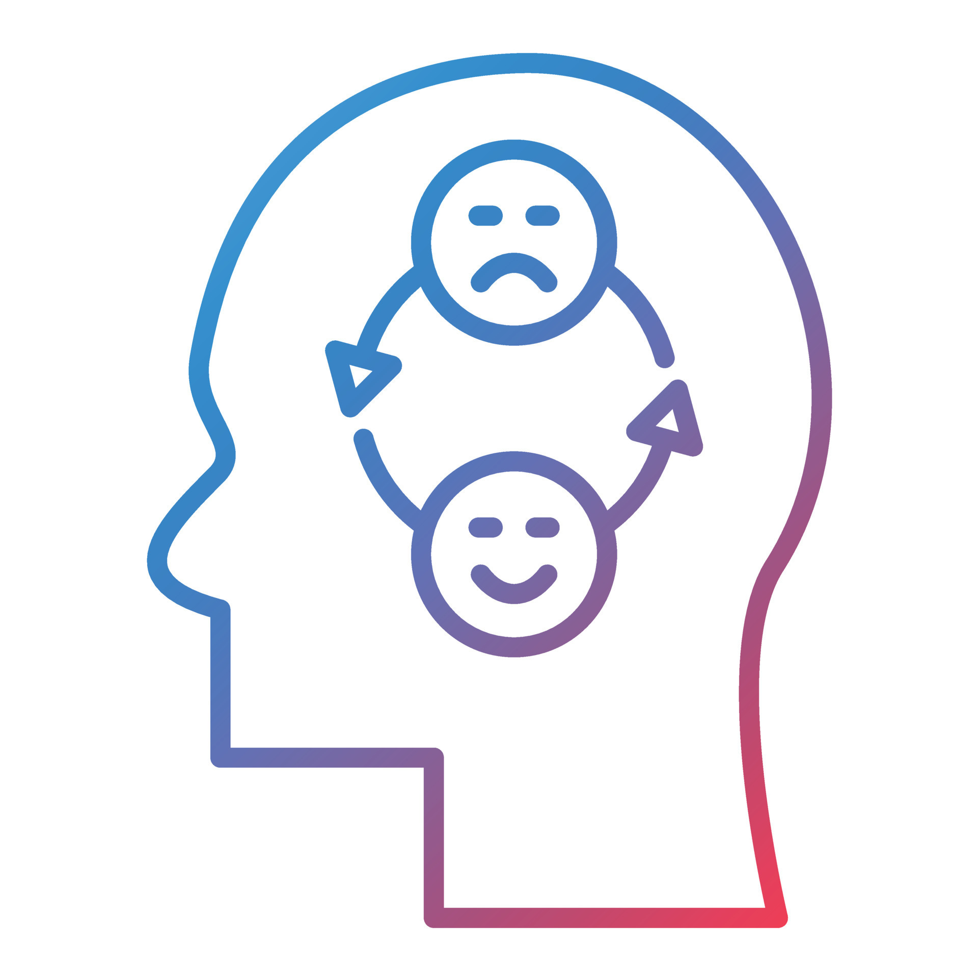 Bipolar Emotion Line Gradient Icon 18717747 Vector Art at Vecteezy