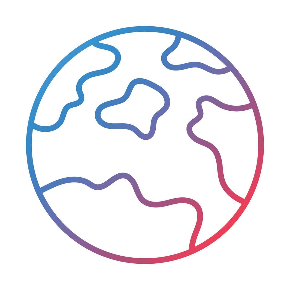 Earth Line Gradient Icon 18718090 Vector Art at Vecteezy
