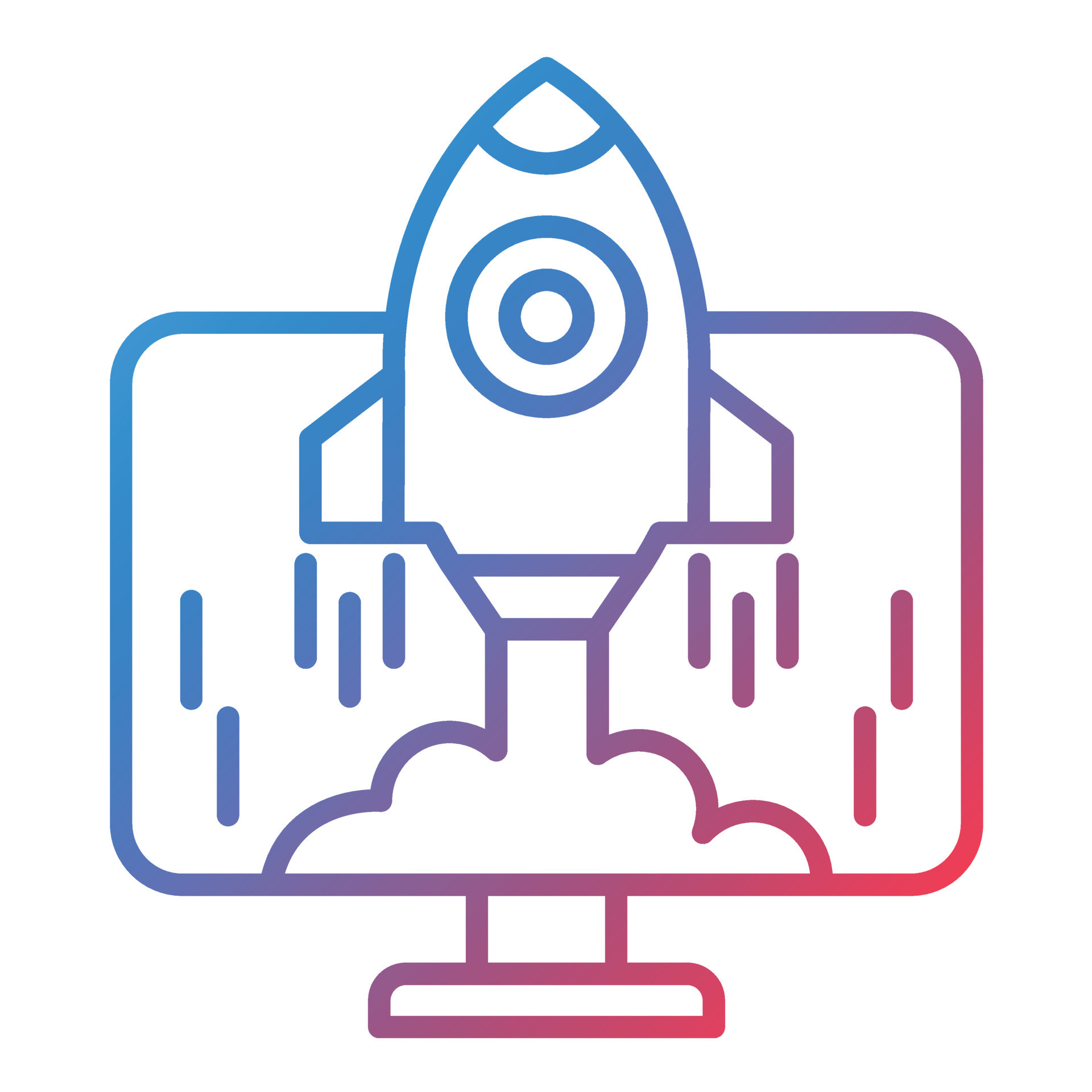 Project Launch Line Gradient Icon 18720337 Vector Art at Vecteezy