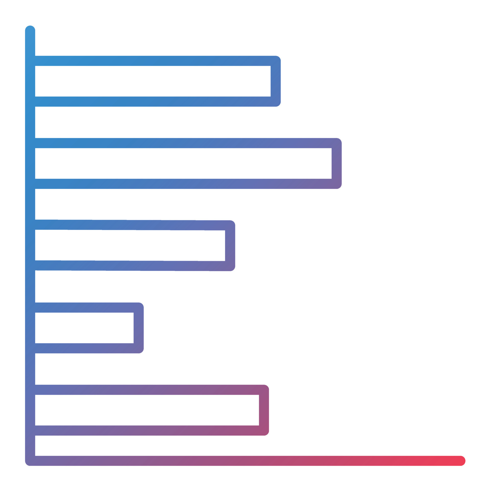 Horizontal Bars showing Progress Line Gradient Icon 18720557 Vector Art ...