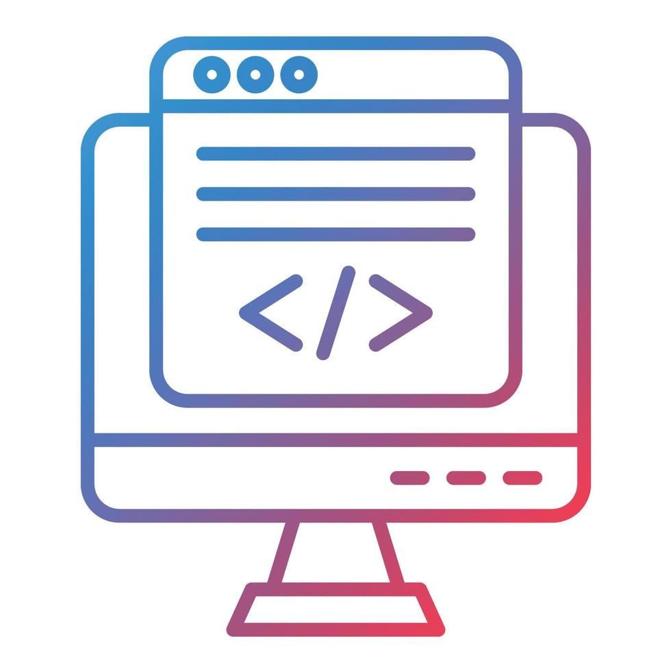 Web Development Line Gradient Icon 18721183 Vector Art at Vecteezy