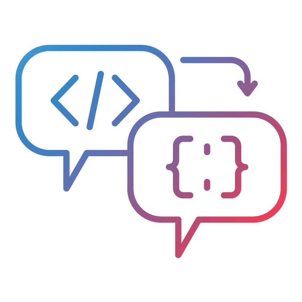 Code Processor Line Gradient Icon 18721212 Vector Art at Vecteezy