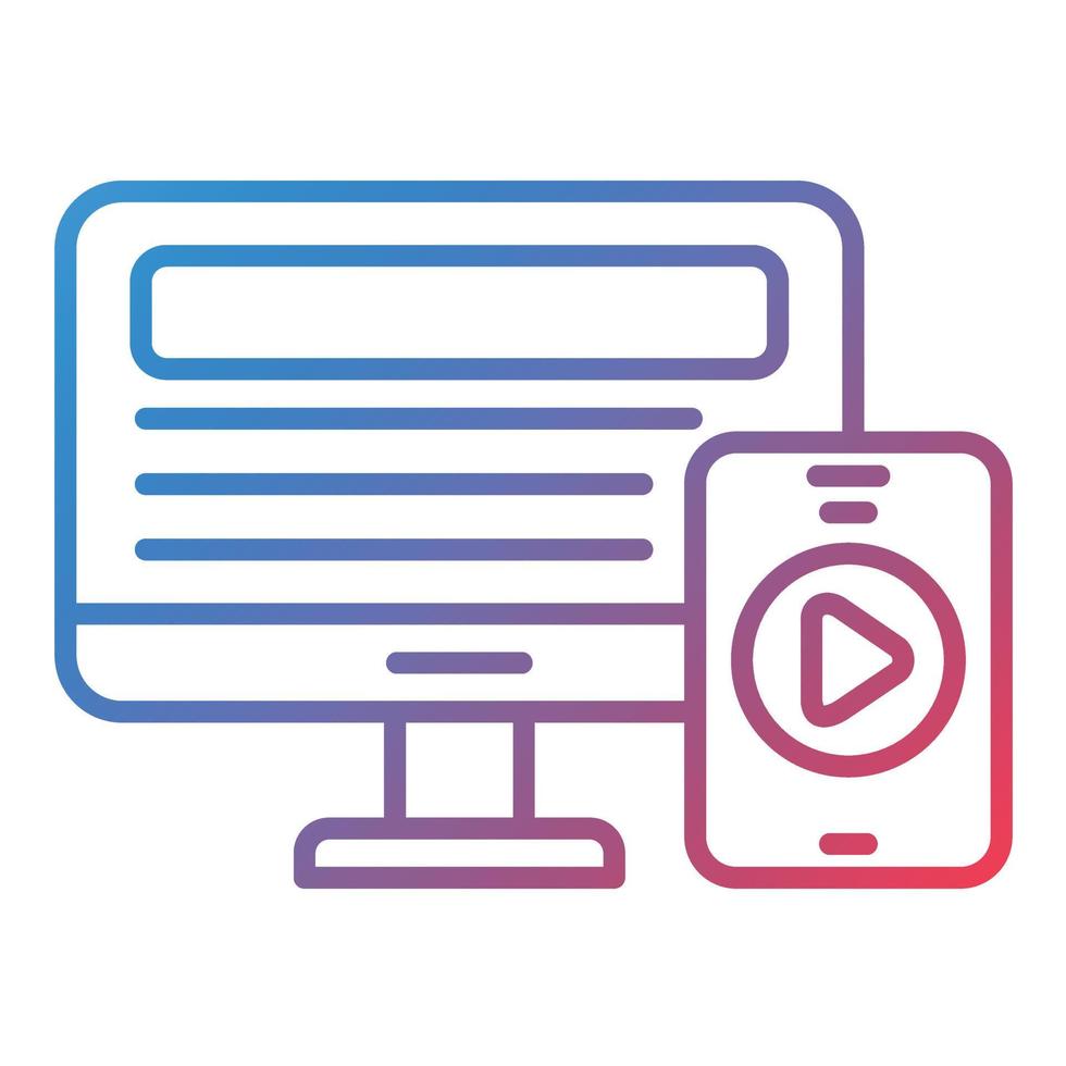 Responsive Line Gradient Icon 18721718 Vector Art at Vecteezy