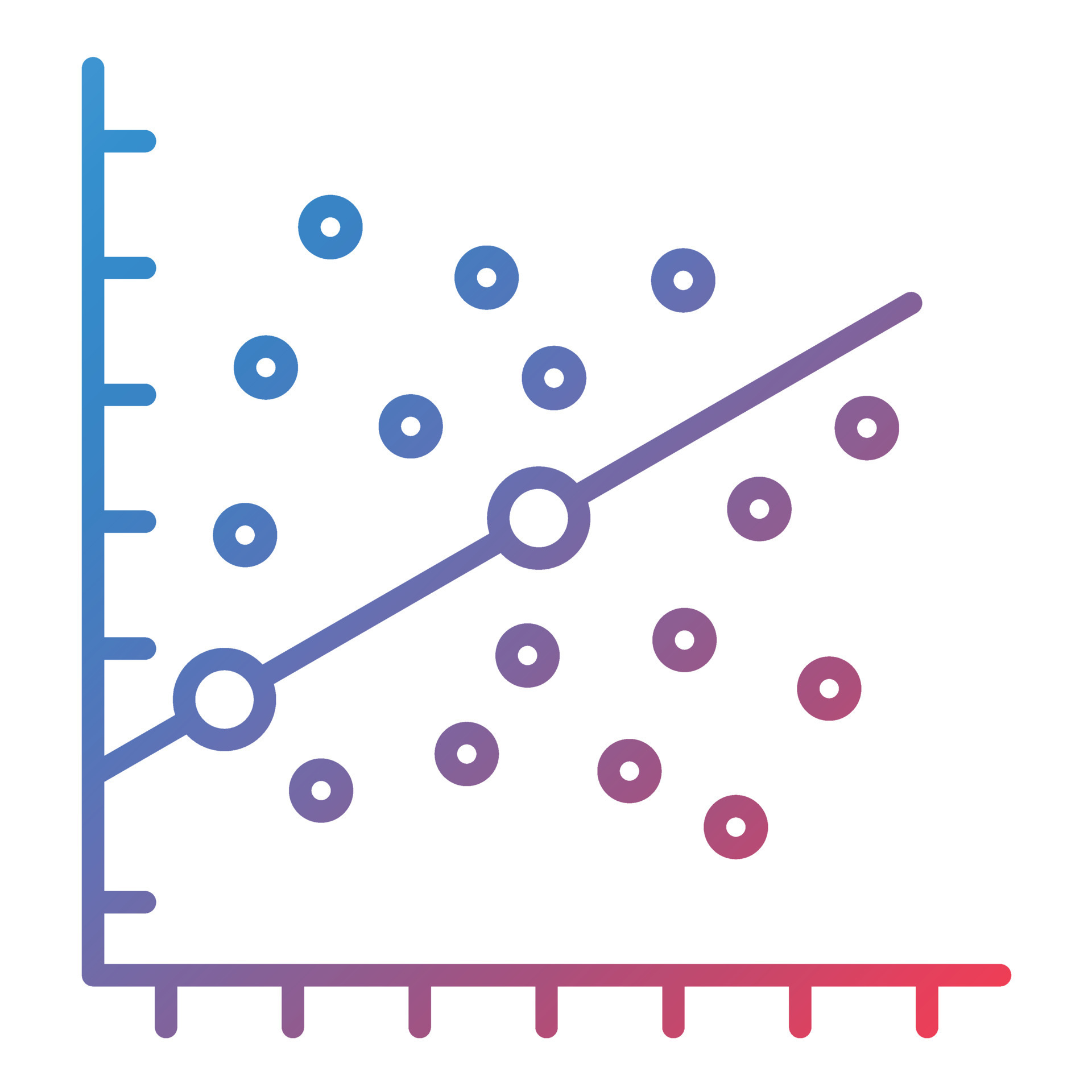 Scatter Plot Line Gradient Icon 18721923 Vector Art at Vecteezy