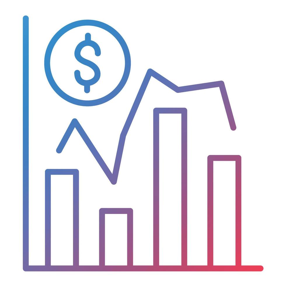 Graph Line Gradient Icon 18722027 Vector Art at Vecteezy