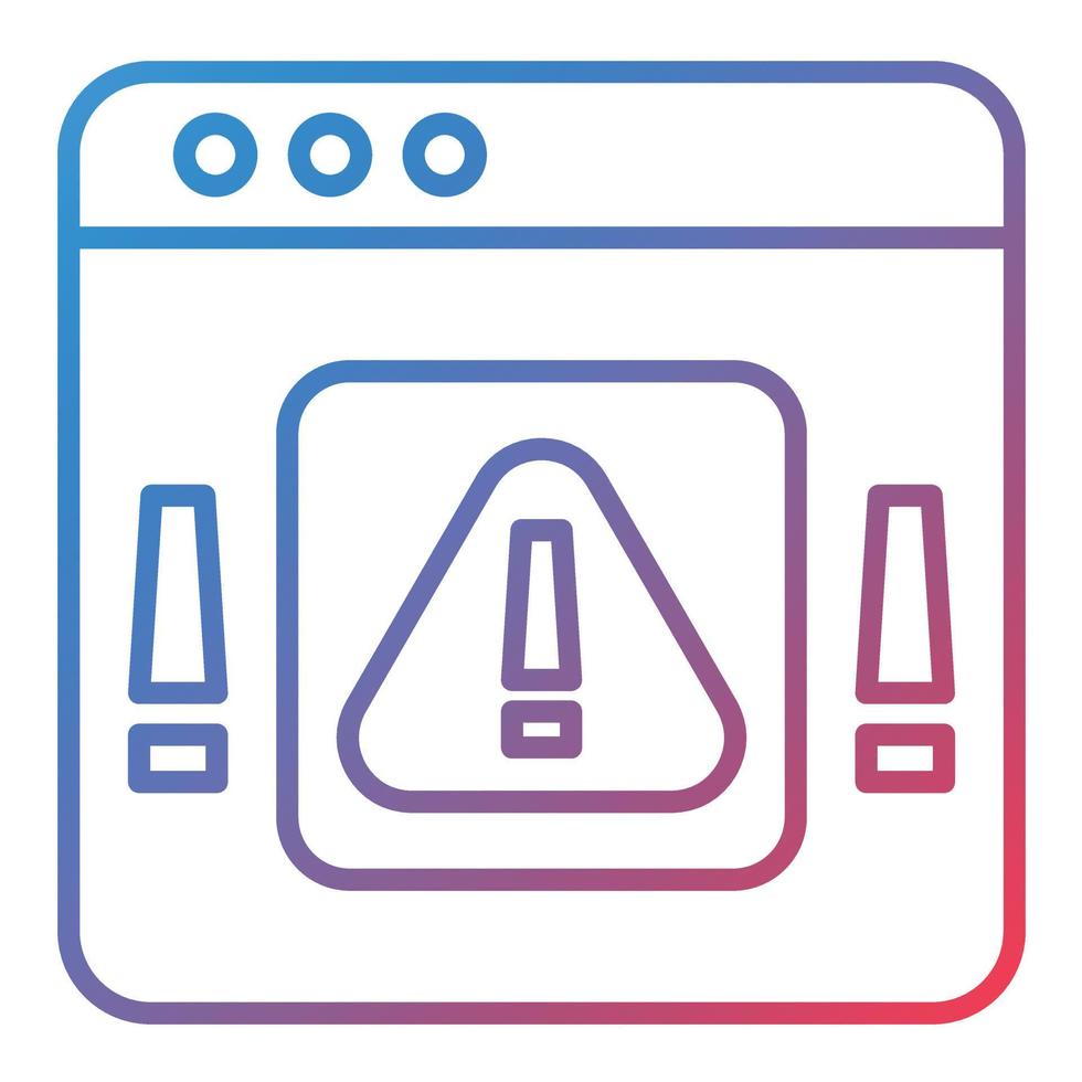 Web Alert Line Gradient Icon 18722345 Vector Art at Vecteezy