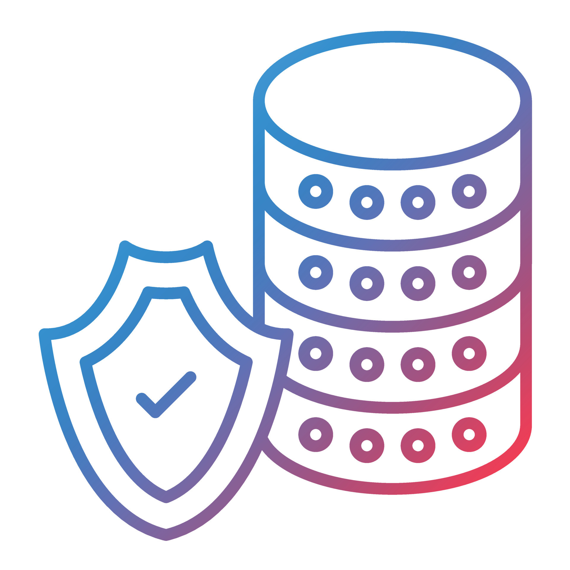 Secure Database Line Gradient Icon 18722641 Vector Art At Vecteezy