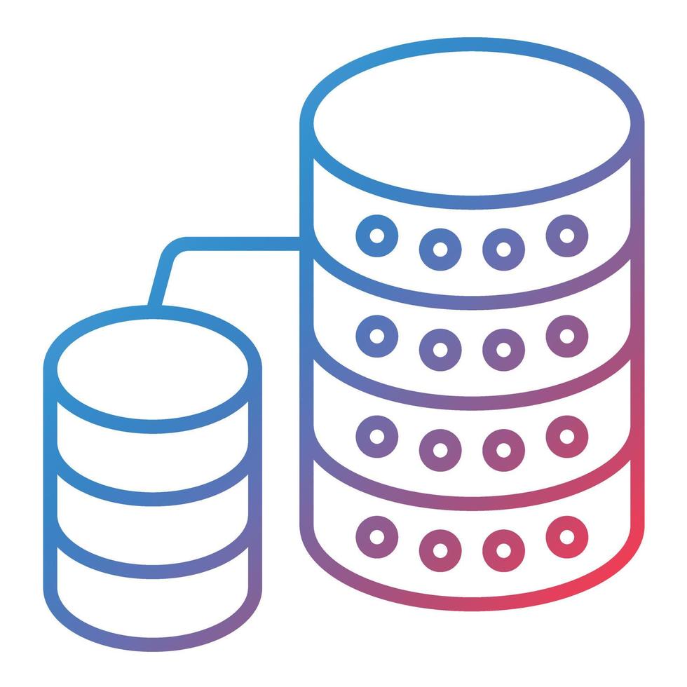 Database Line Gradient Icon 18722648 Vector Art at Vecteezy