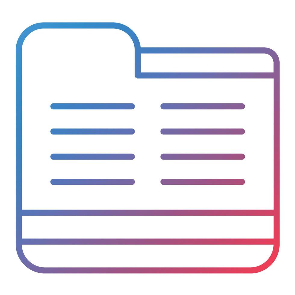 Folder Line Gradient Icon 18722668 Vector Art at Vecteezy