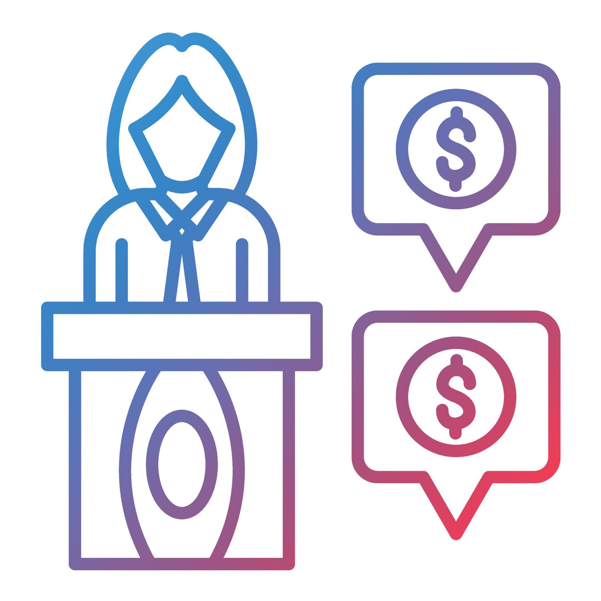 Lecture Line Gradient Icon 18722688 Vector Art at Vecteezy