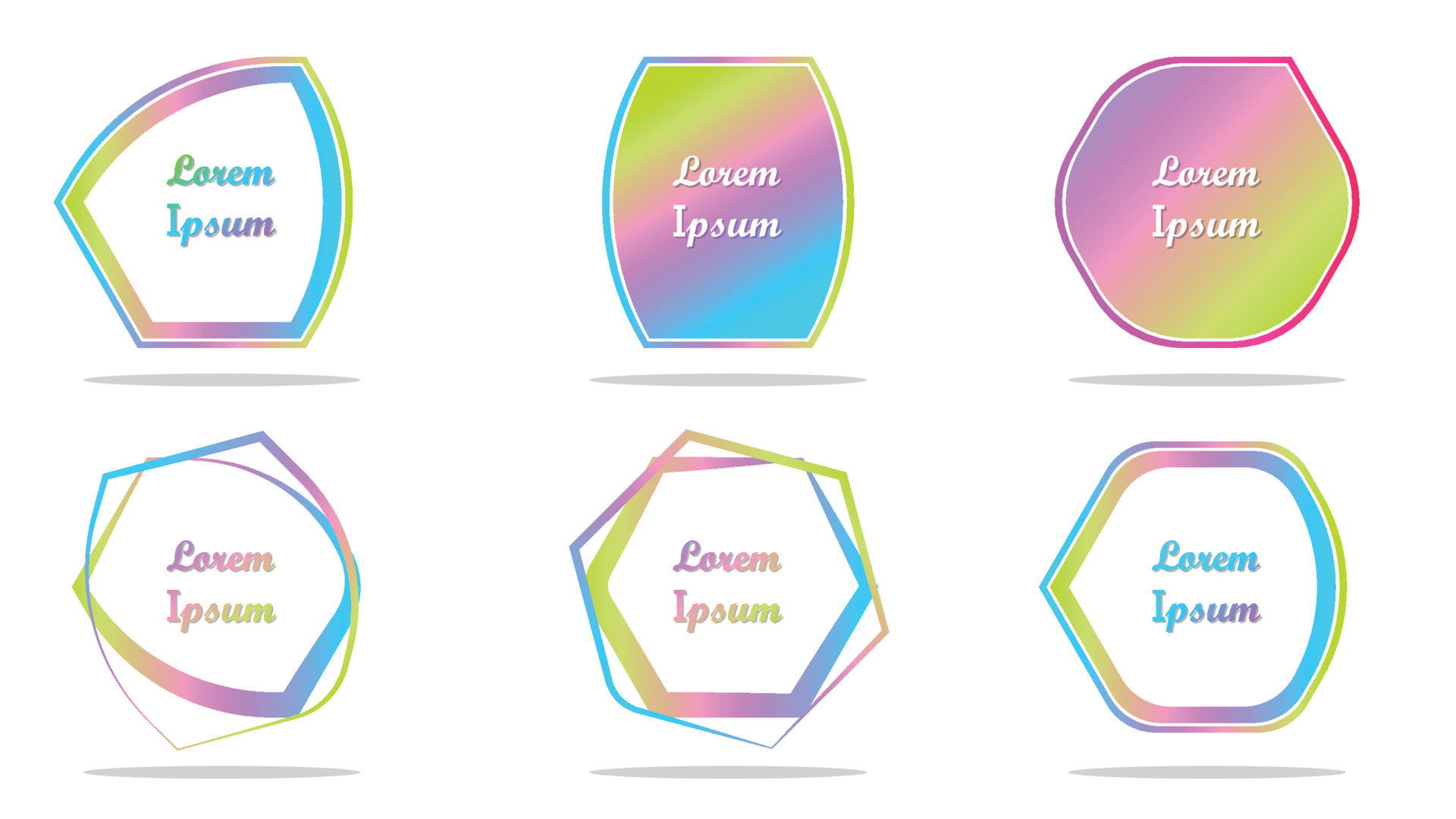 Set of speech bubbles. Blank empty vector colorful speech bubbles ...